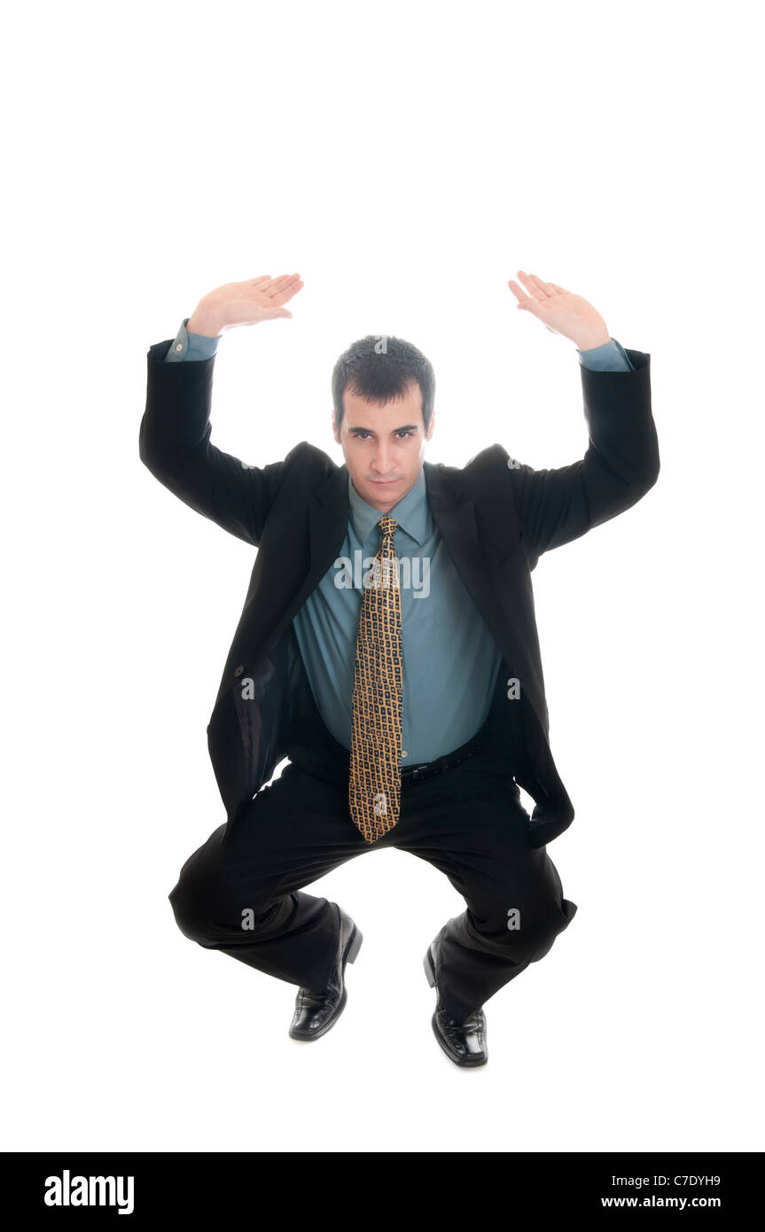 Isolated business man on white Stock Photo - Alamy