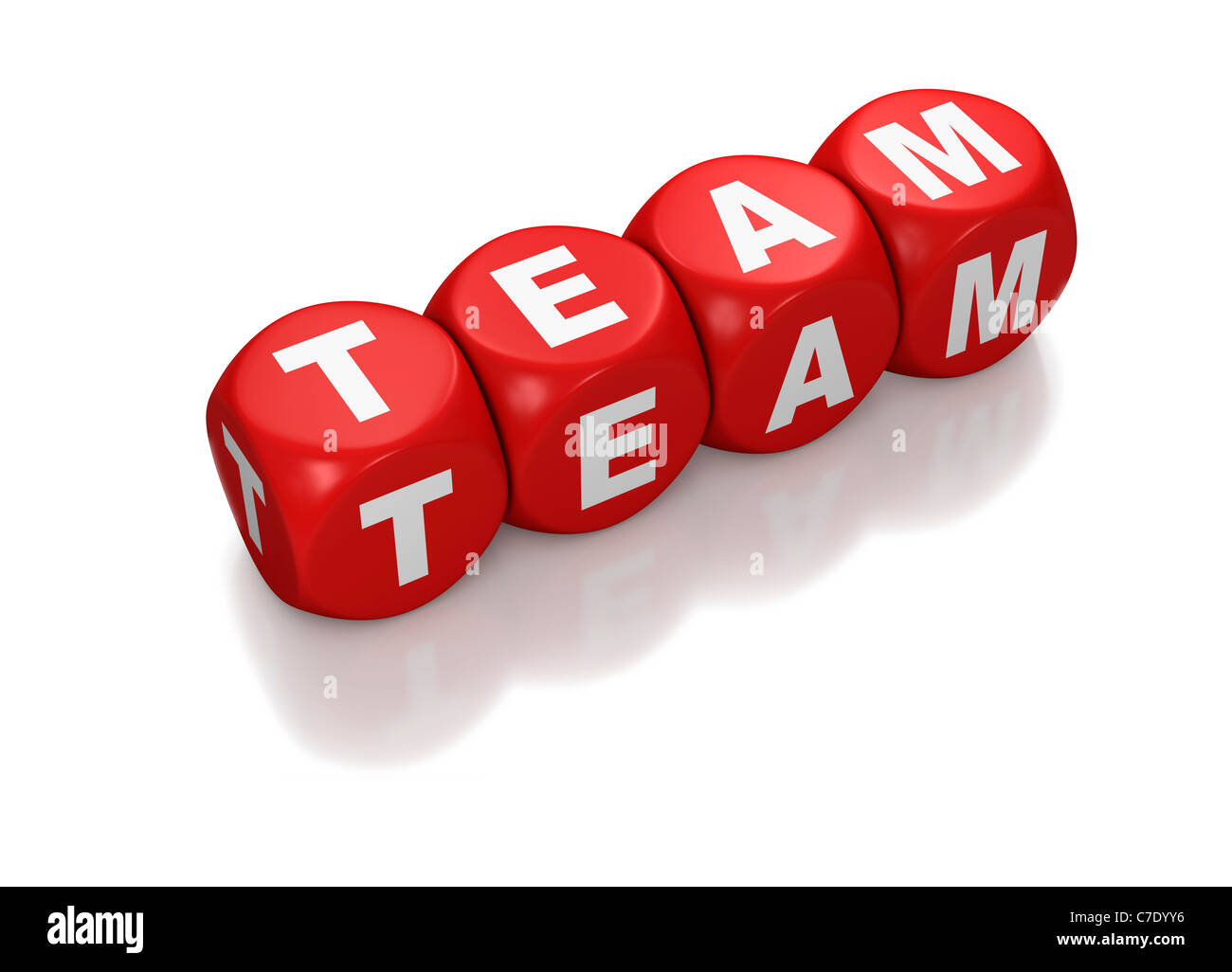 Red cubes denoting the concept of team Stock Photo - Alamy