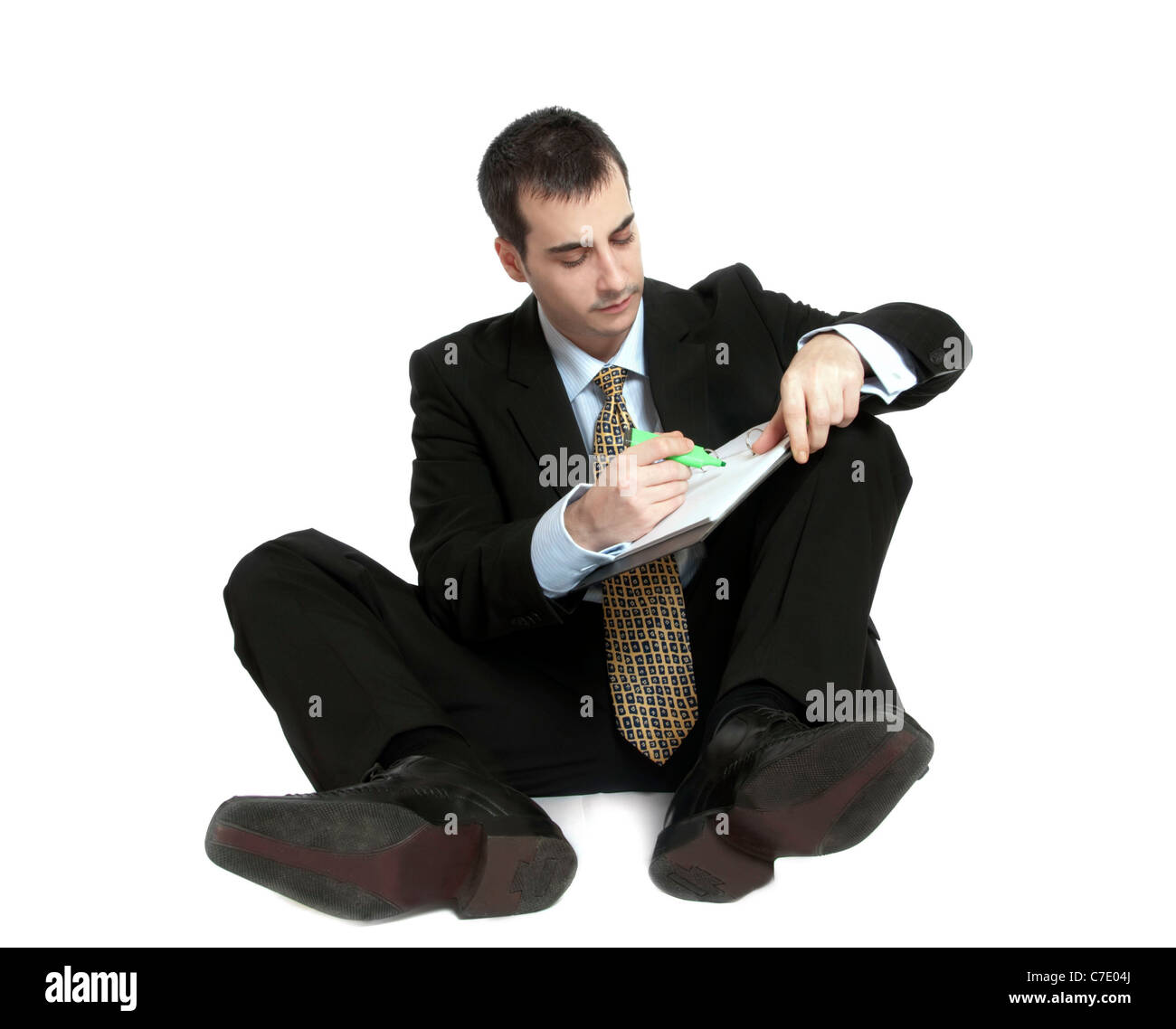 Business man writing work Cut Out Stock Images & Pictures - Alamy