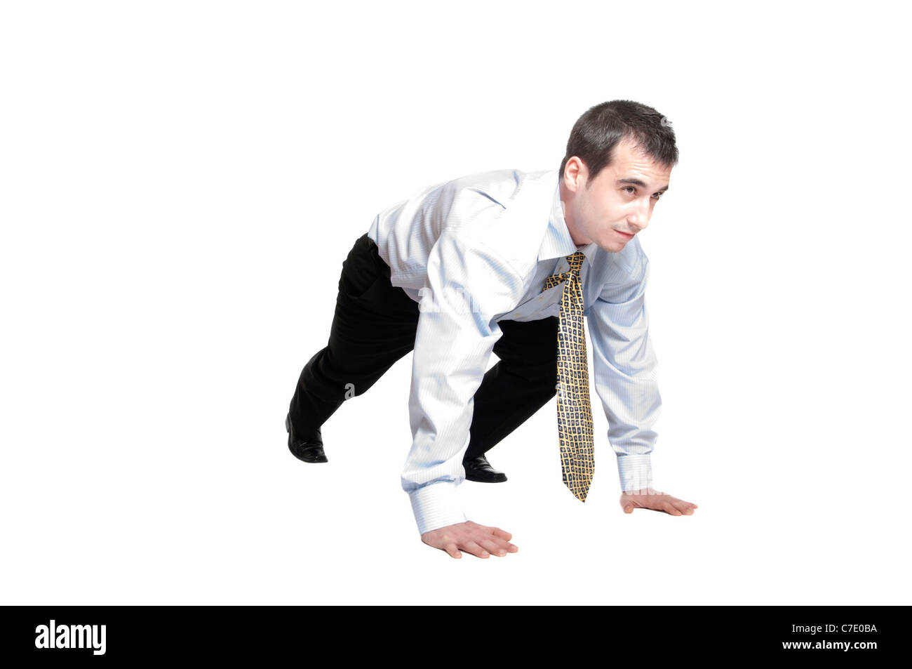 Man profile running full body hi-res stock photography and images - Alamy