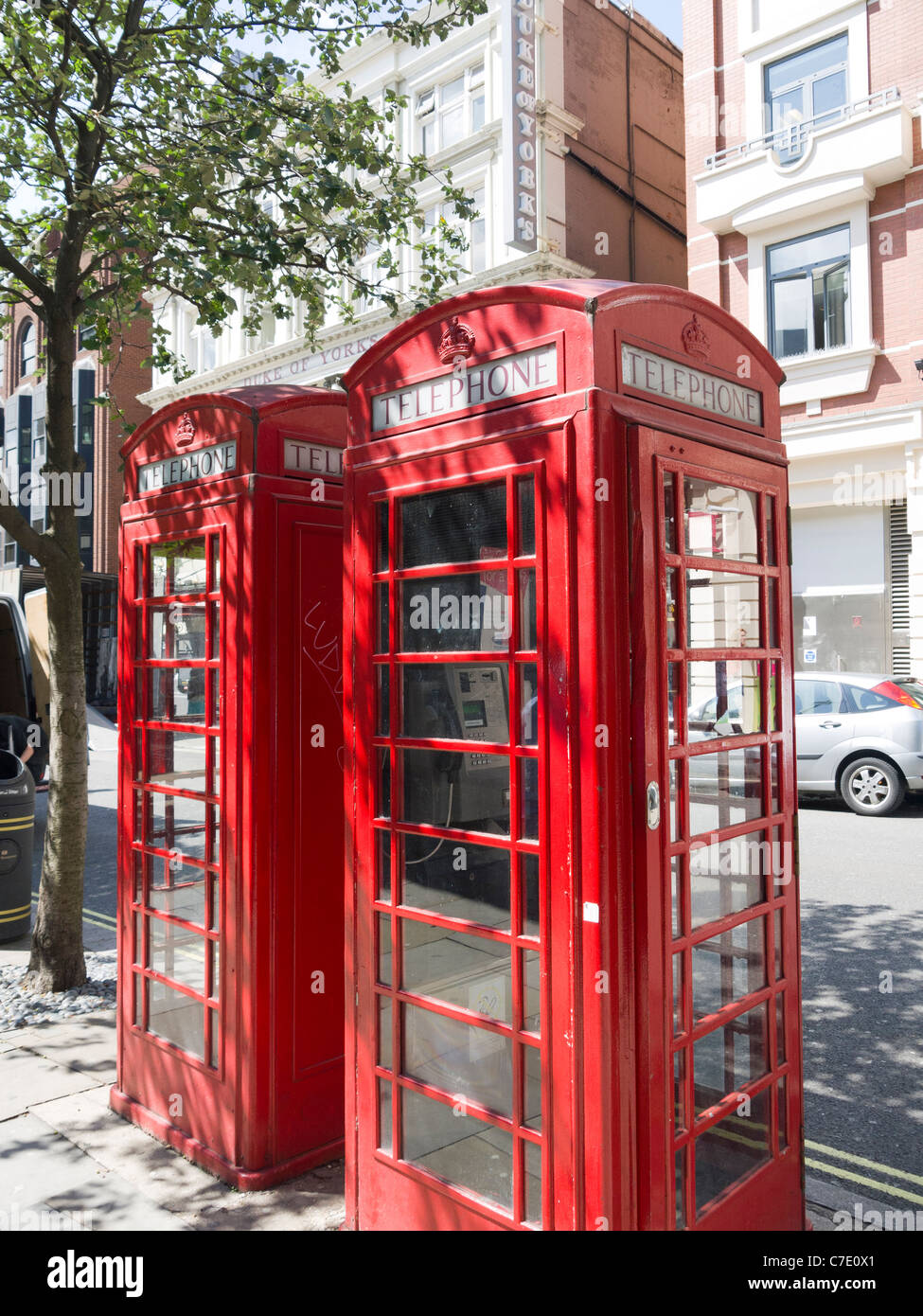 Iconic Red Telephone Boxes in London England Stock Photo - Alamy