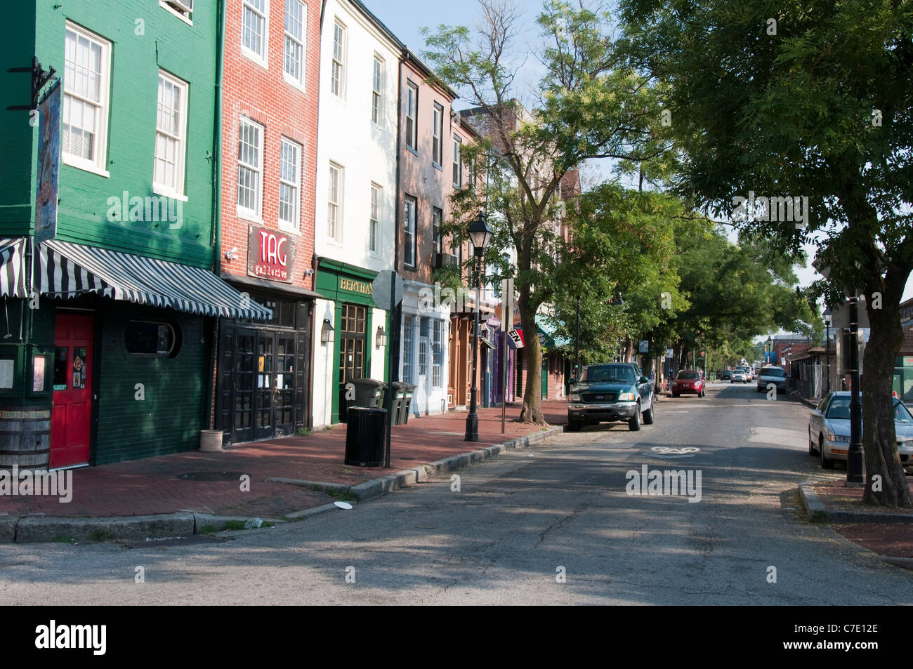 South Broadway in Fells Point, Baltimore Maryland USA Stock Photo - Alamy