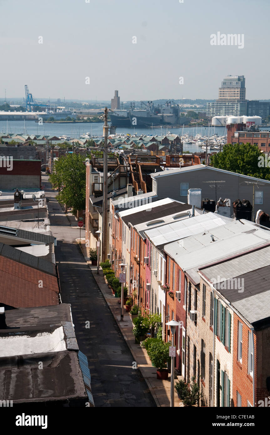 A view of Fells Point and the Inner Harbor area from a house in ...
