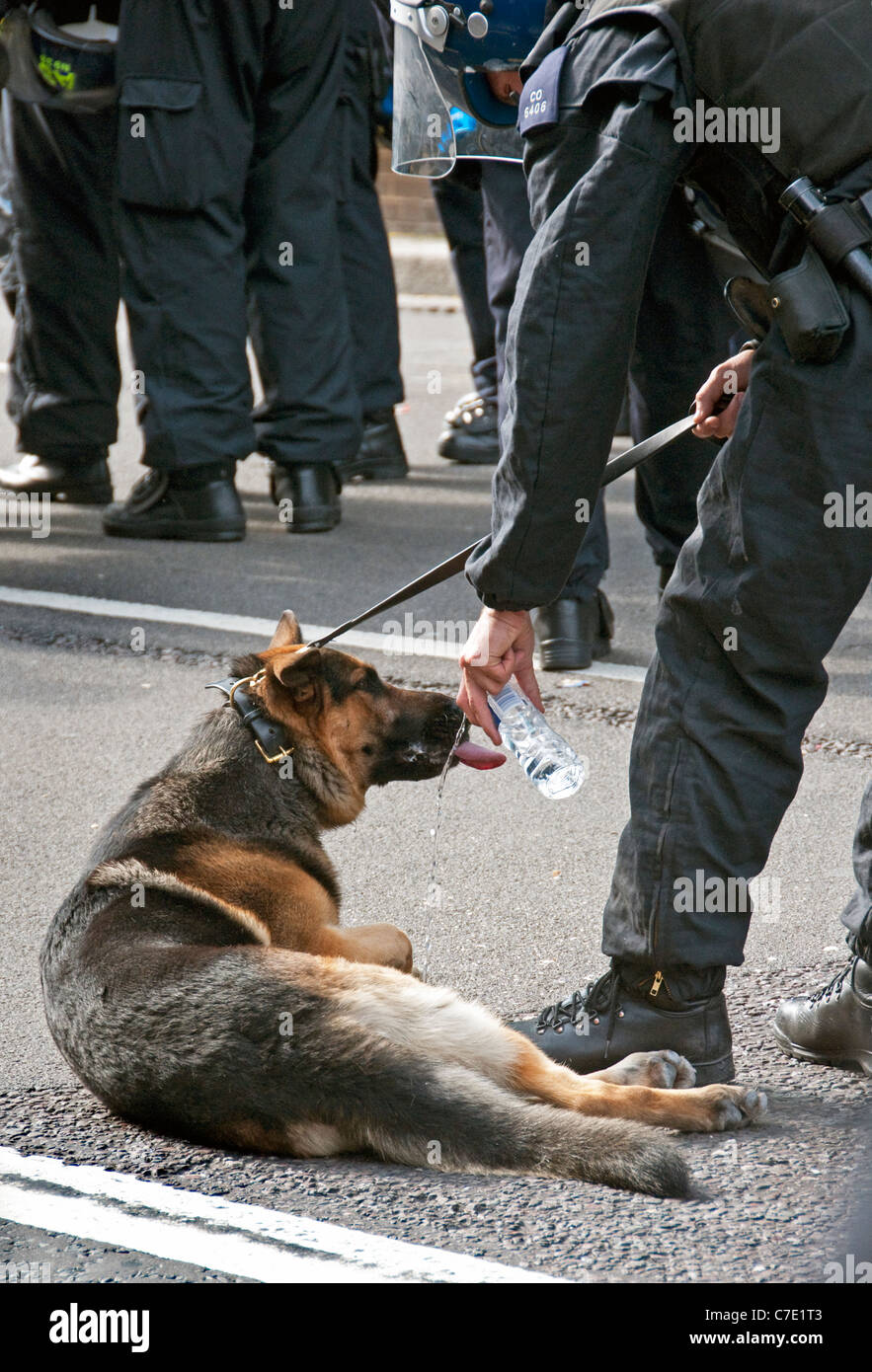 Riot police march in street hi-res stock photography and images - Alamy