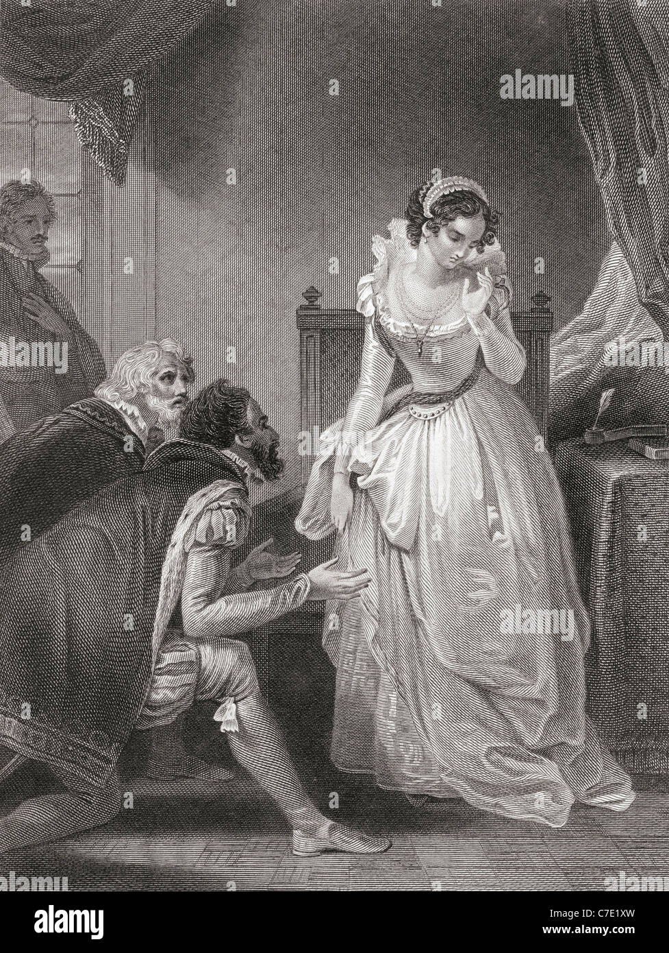 Lady Jane Grey Declining the Throne Stock Photo - Alamy