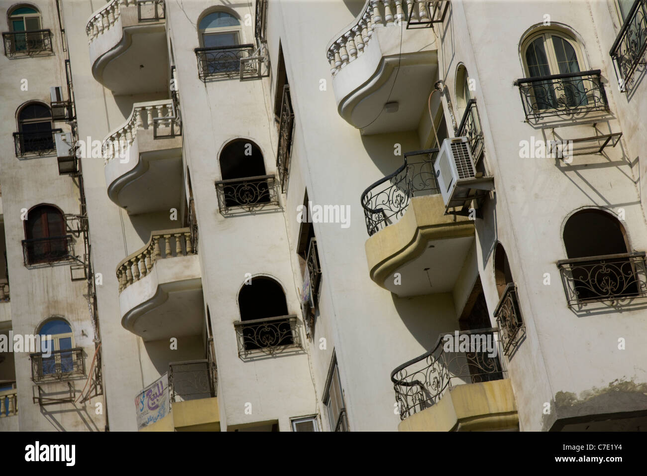 High Rise tower block of flats in Cairo Stock Photo - Alamy