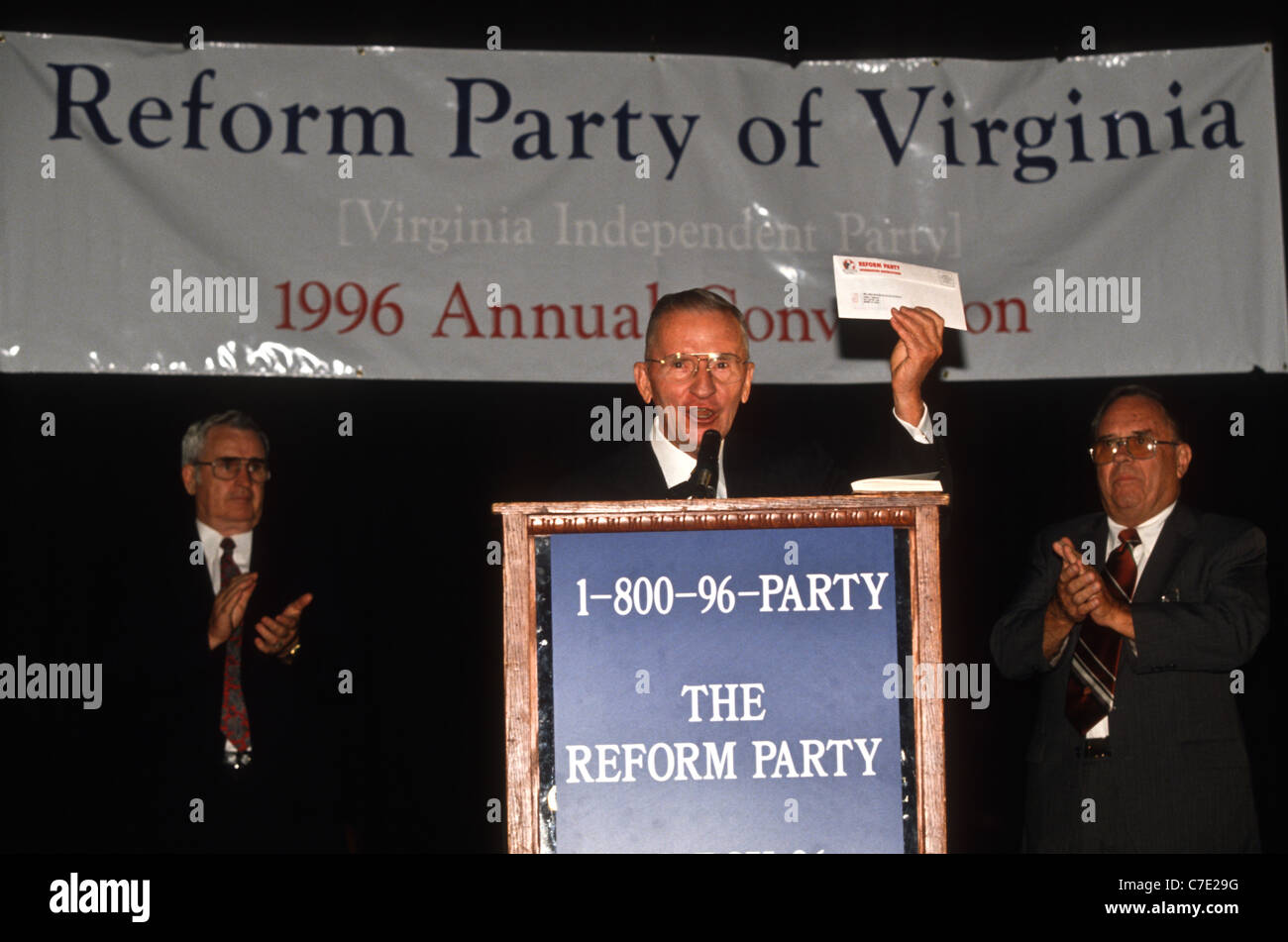 Billionaire Ross Perot addresses the Reform Party of Virginia ...