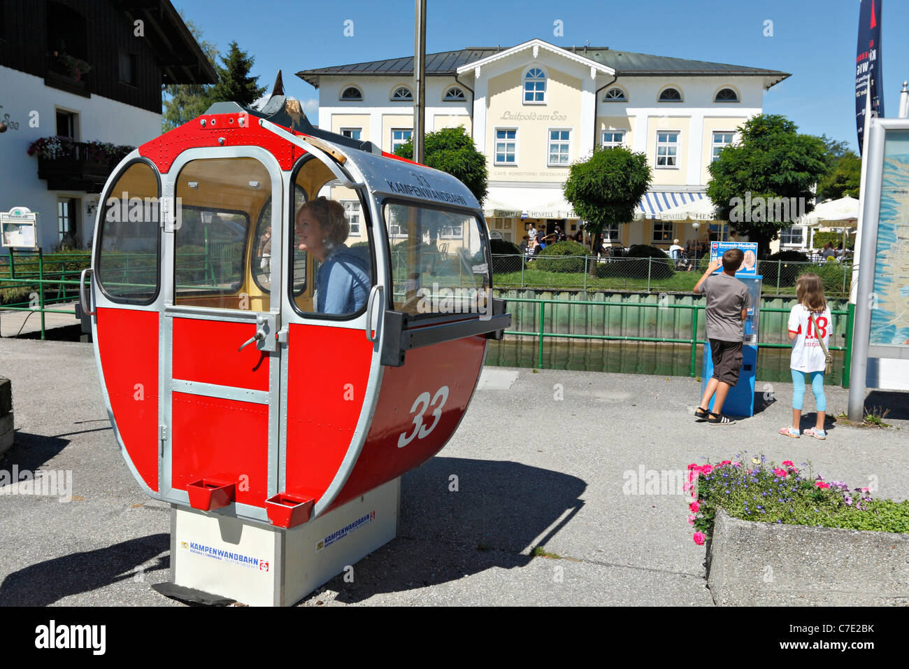 Kampenwand Mountain Cable Car display, Prien Stock, Chiemgau Upper ...