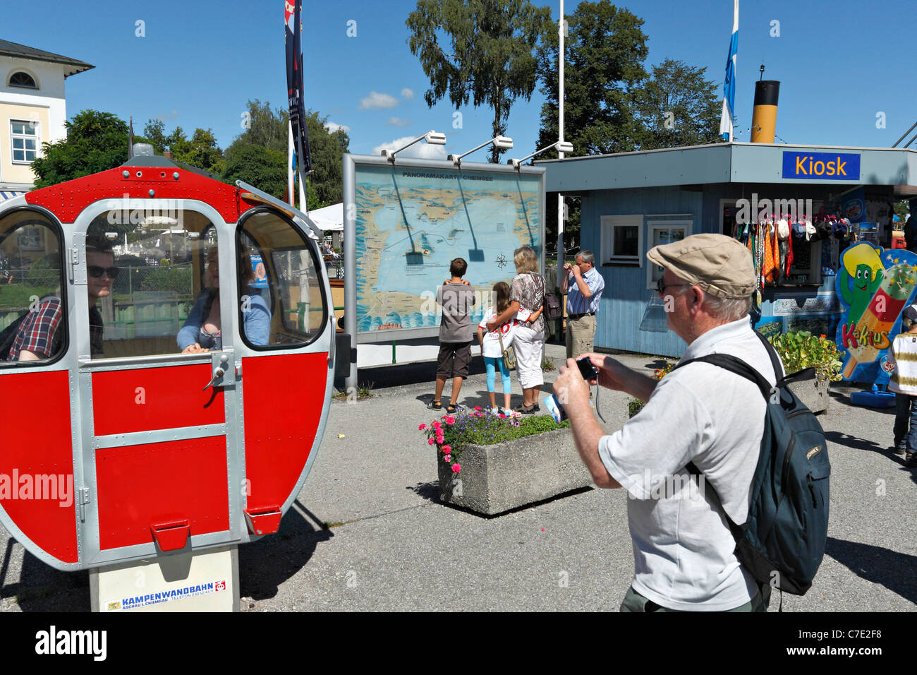 Kampenwand Mountain Cable Car display, Prien Stock, Chiemgau Upper ...