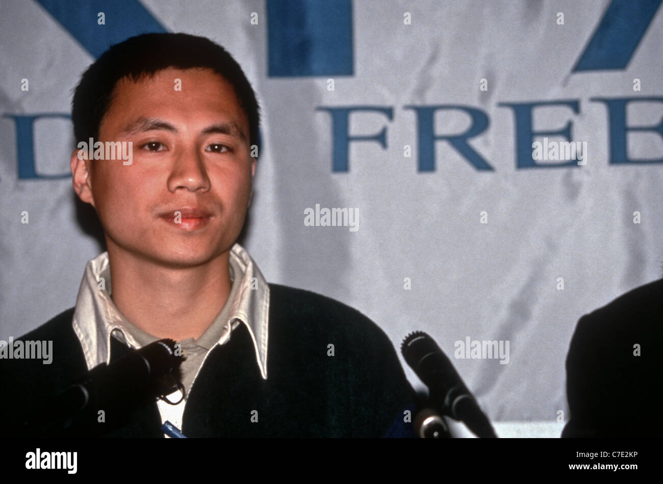 Chinese dissident Wang Dan after an appearance at Radio Free Asia May 4 ...