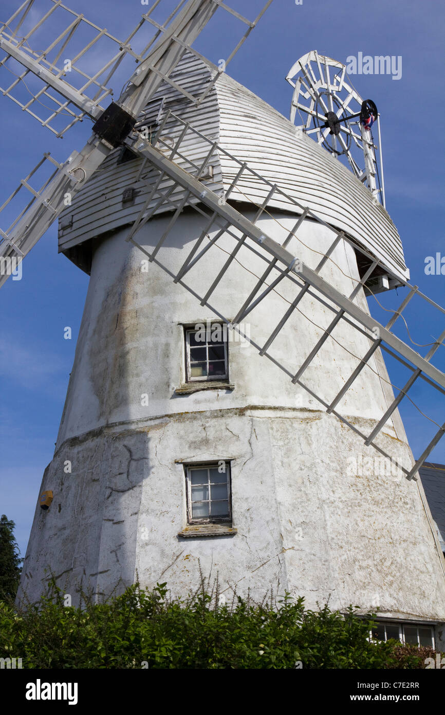 great bardfield gibralter wind mill essex england uk gb Stock Photo - Alamy