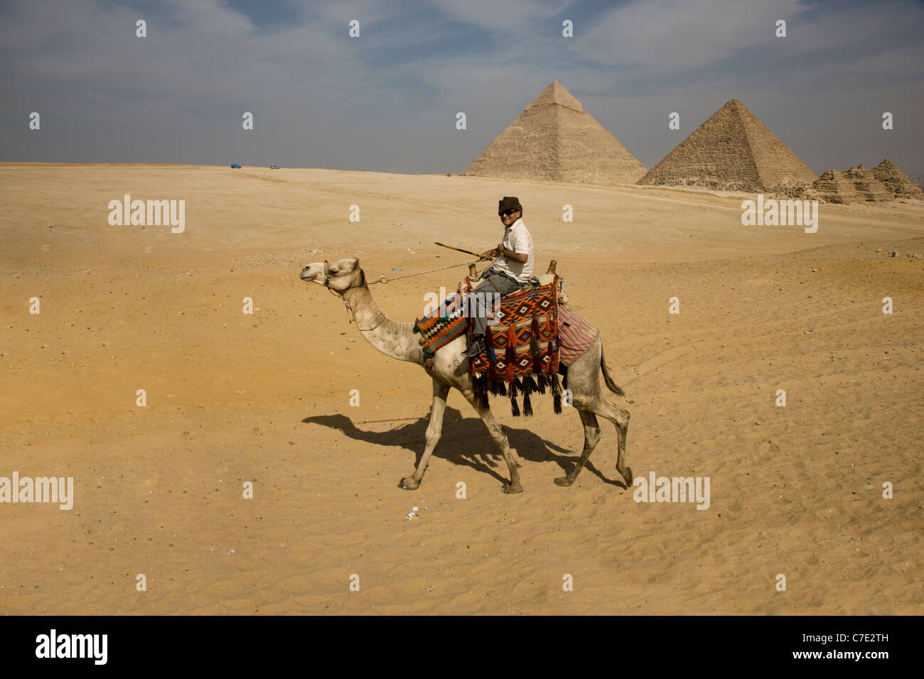 Camel riding at the pyramids hi-res stock photography and images - Alamy