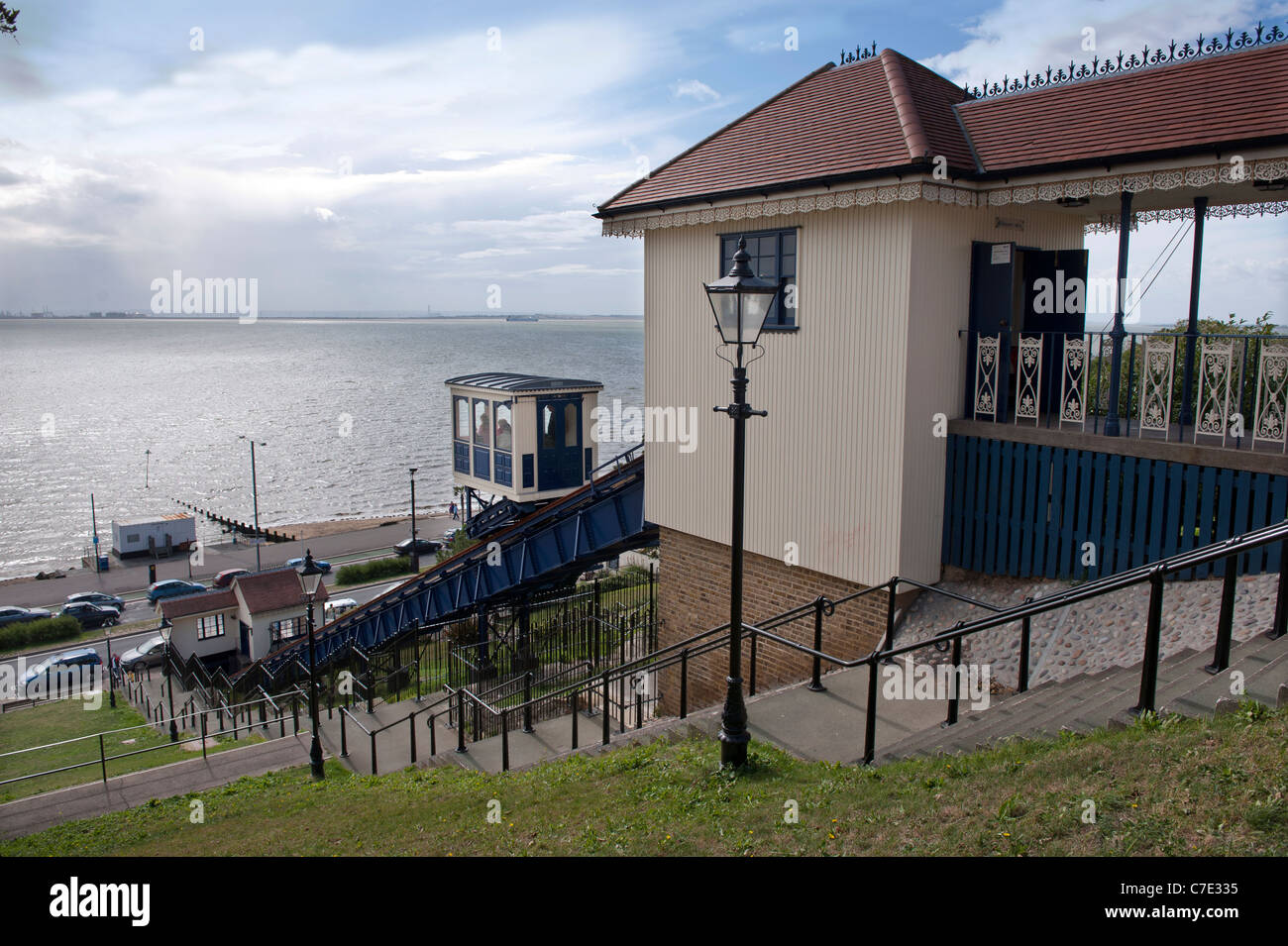 Southend on Sea, Essex, England. The Funicular Cliff Lift, opened in ...