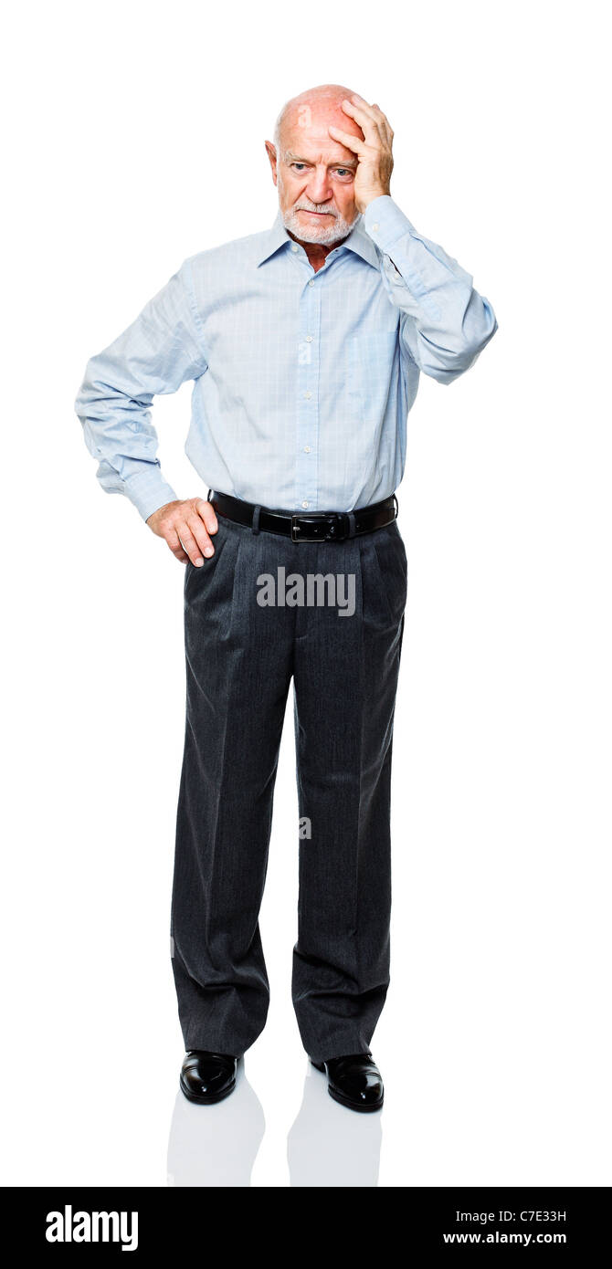 isolated standing caucasian old man Stock Photo - Alamy
