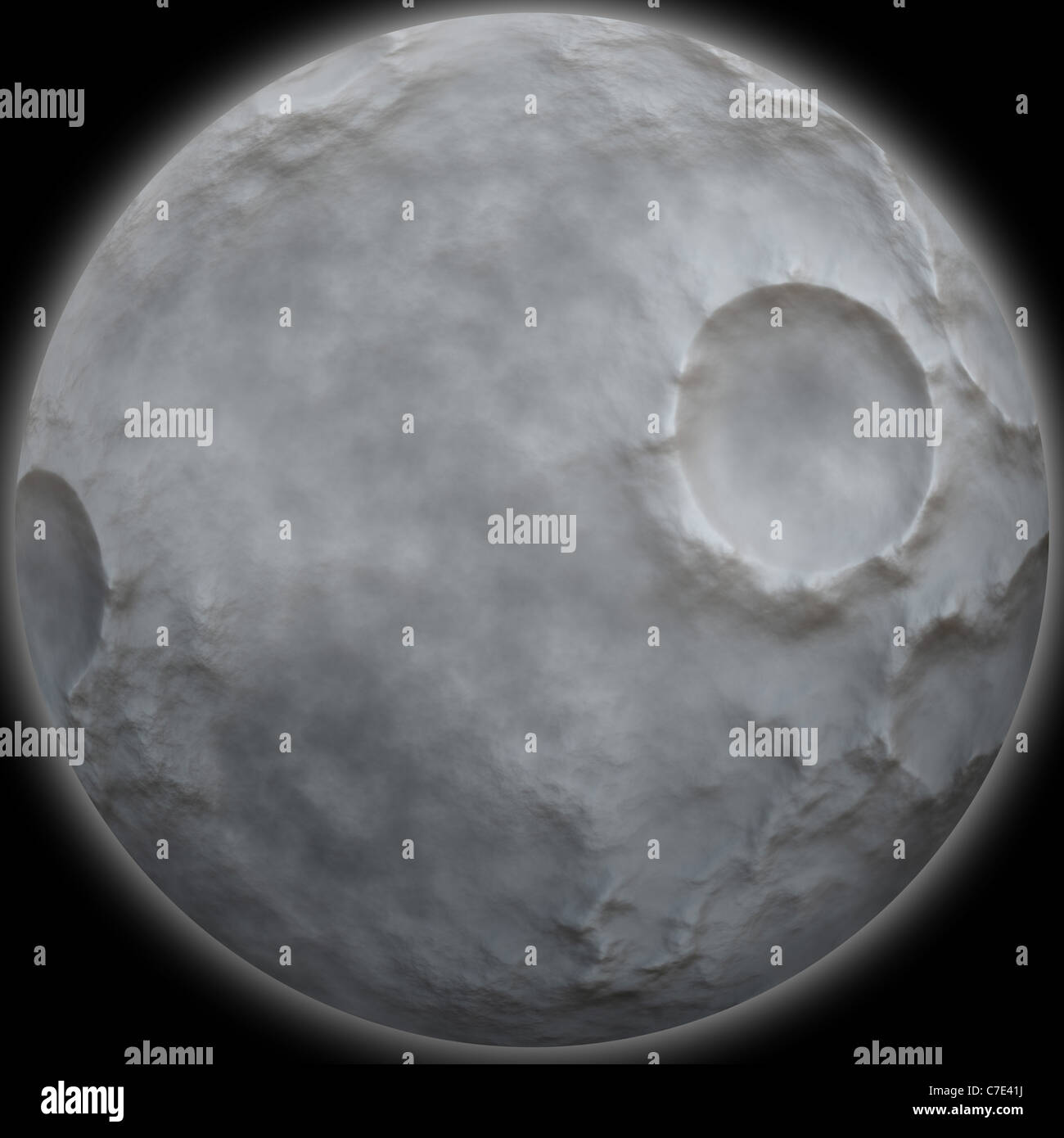 A detailed moon illustration isolated over black Stock Photo - Alamy