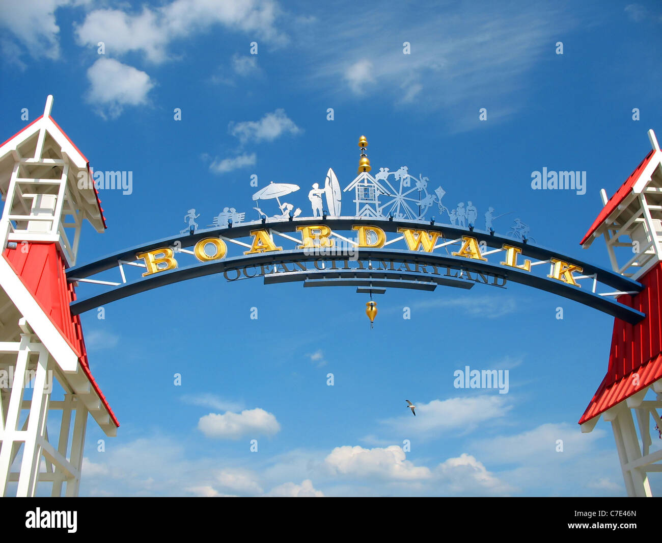 Boardwalk sign ocean city maryland hi-res stock photography and images ...
