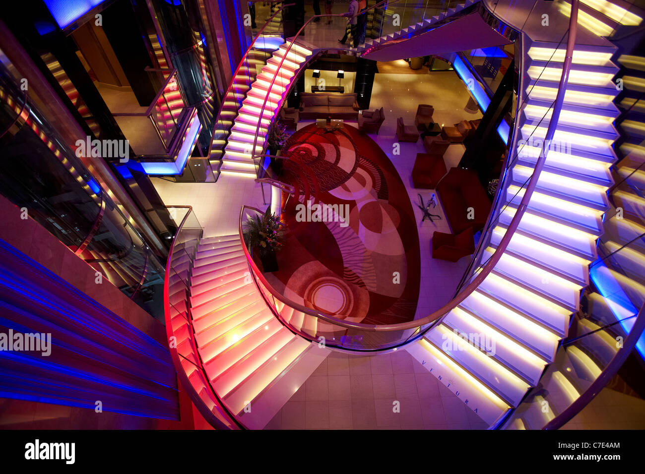 The Atrium on board the P&O cruise ship Ventura Stock Photo - Alamy