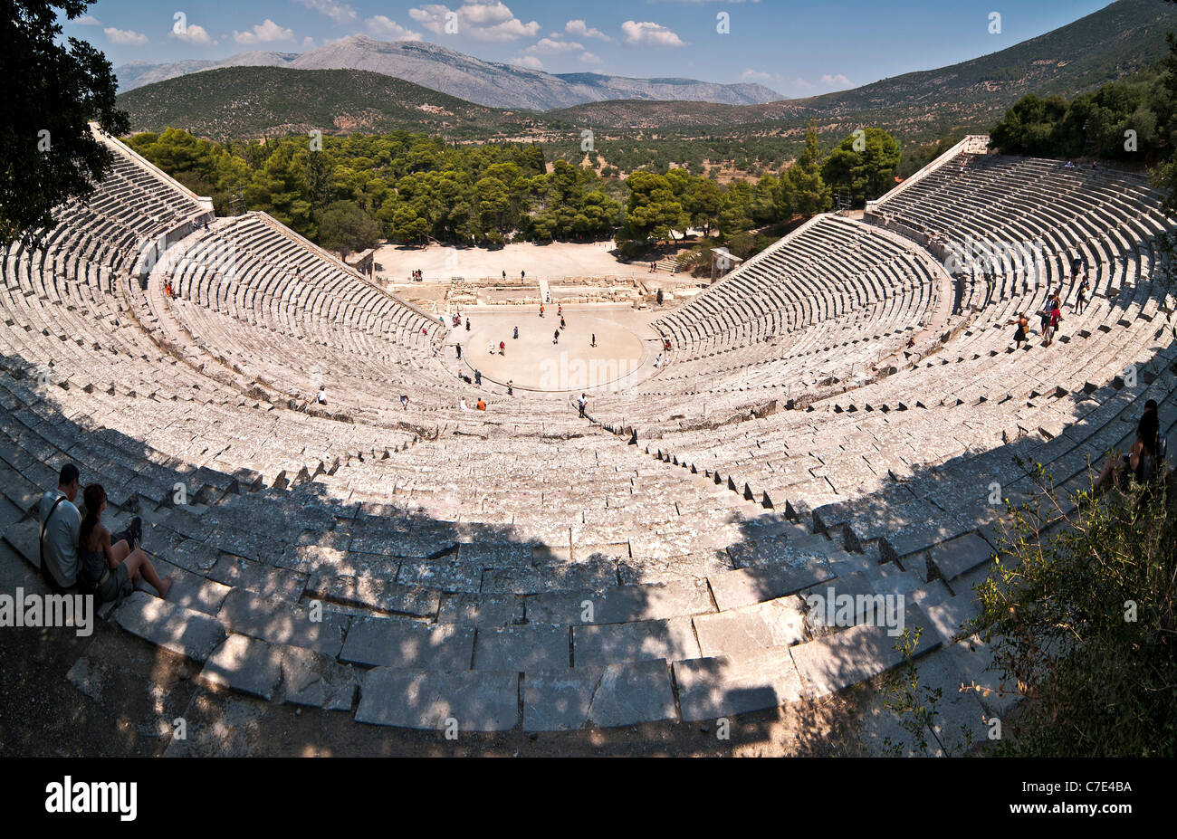 Corrected fisheye view of the Classical Greek theatre at Ancient ...