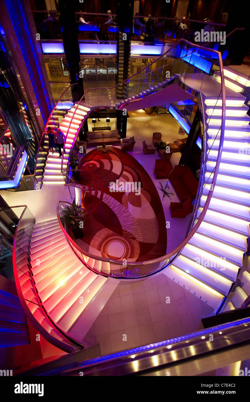 The Atrium on board the P&O cruise ship Ventura Stock Photo - Alamy