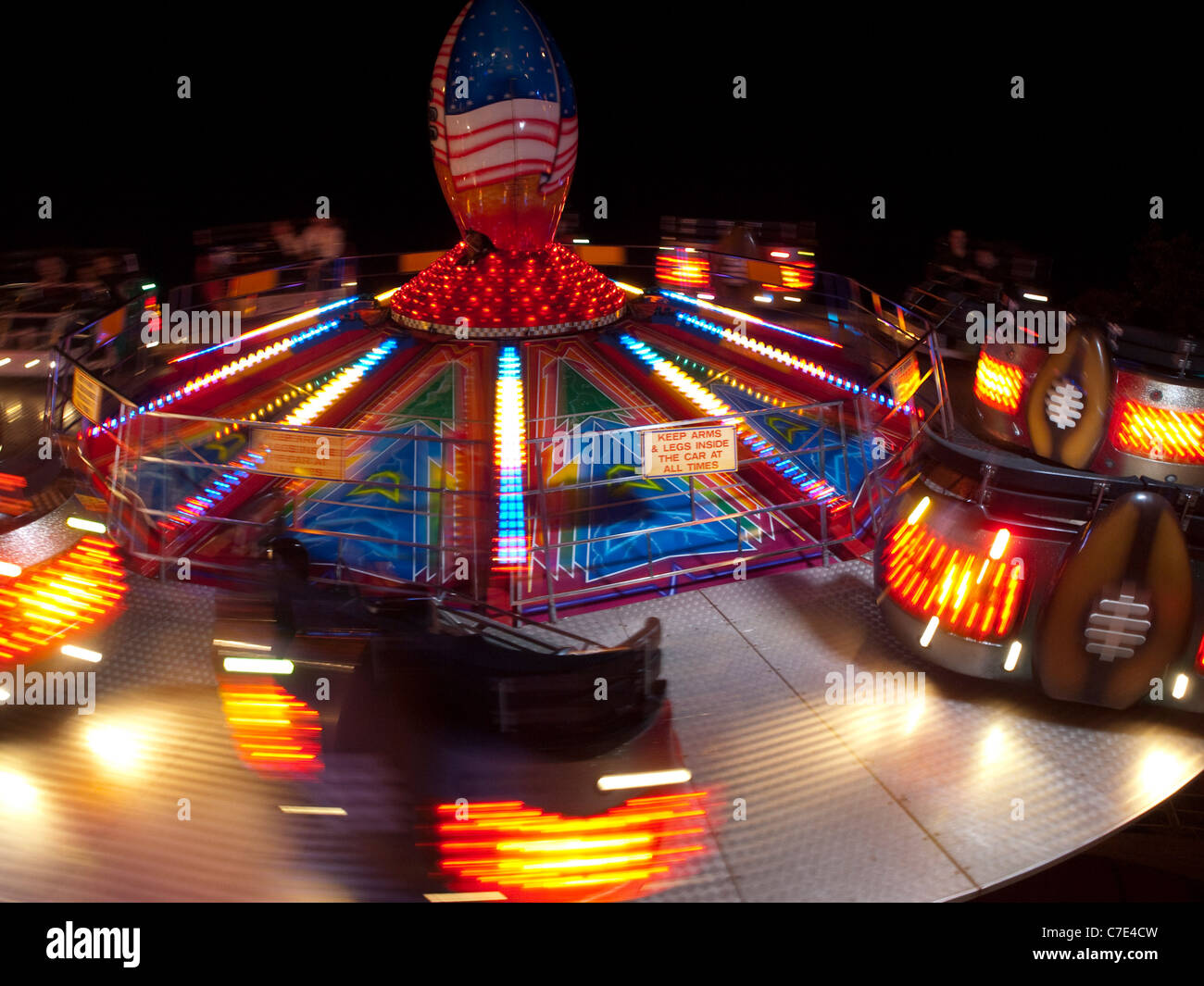 A fast ride at Goose Fair, Nottingham England UK Stock Photo - Alamy