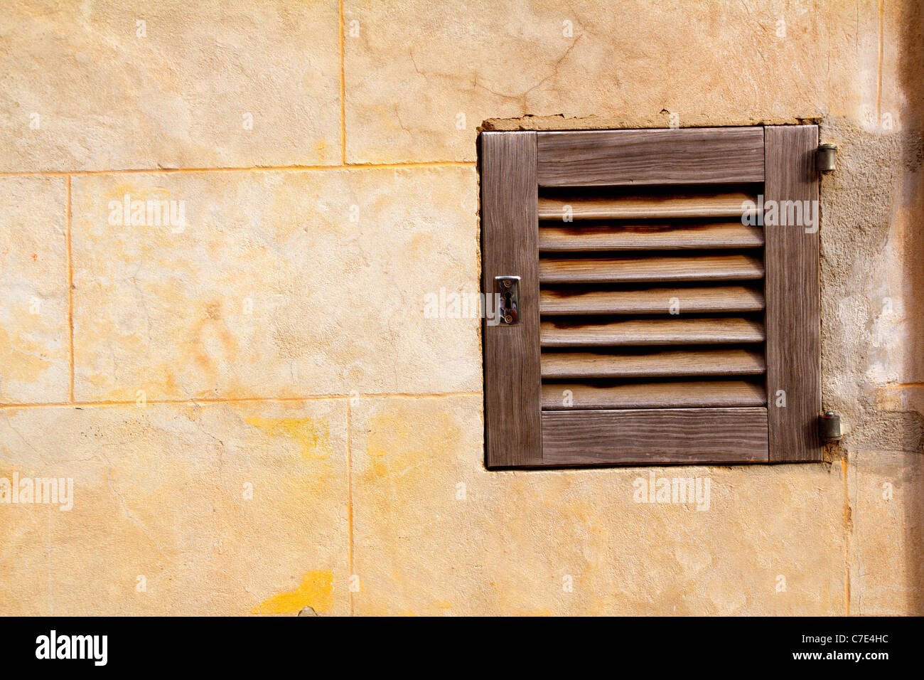 Majorca traditional wood windows mallorquina shutters from Spain Stock ...