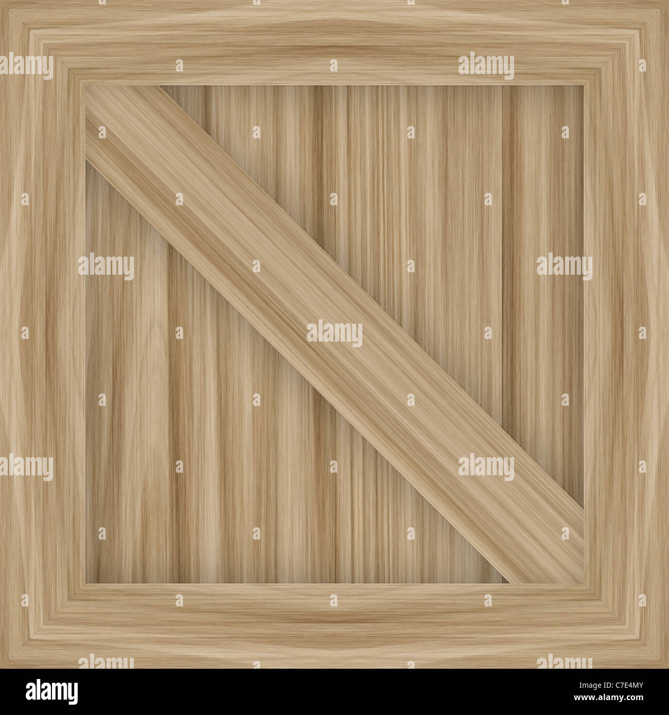 A wooden crate illustration / 3d render Stock Photo - Alamy