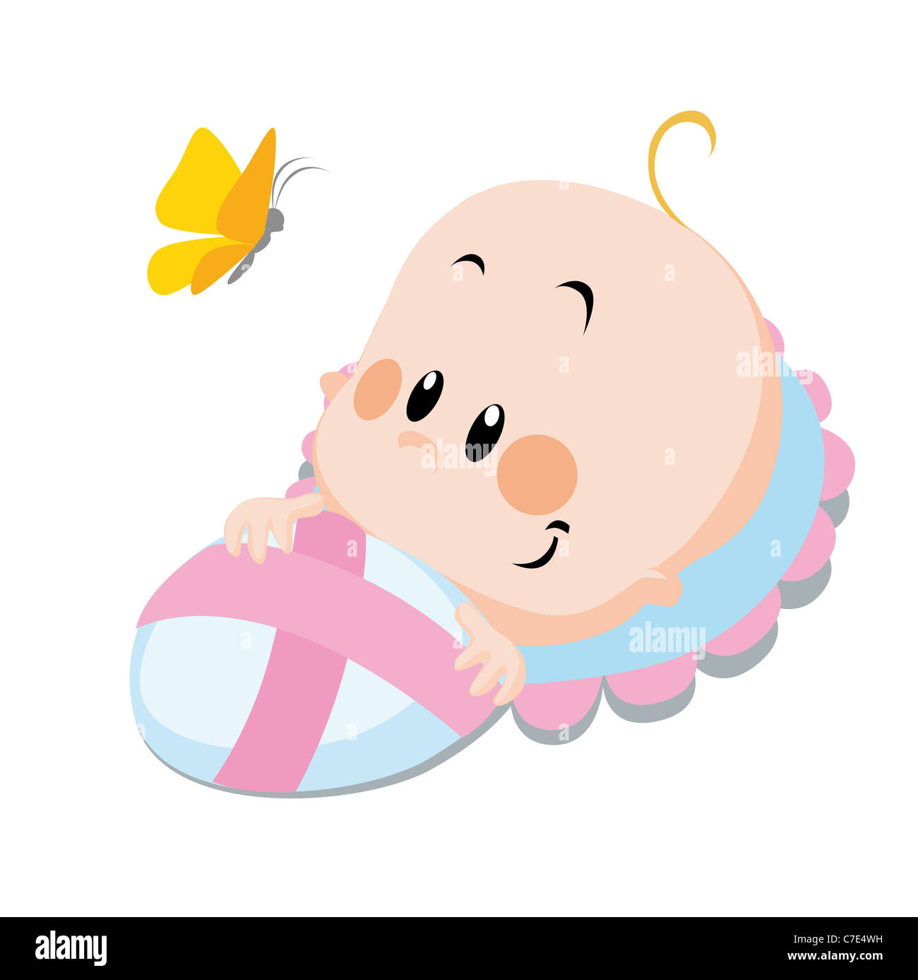 baby with butterfly Stock Photo - Alamy