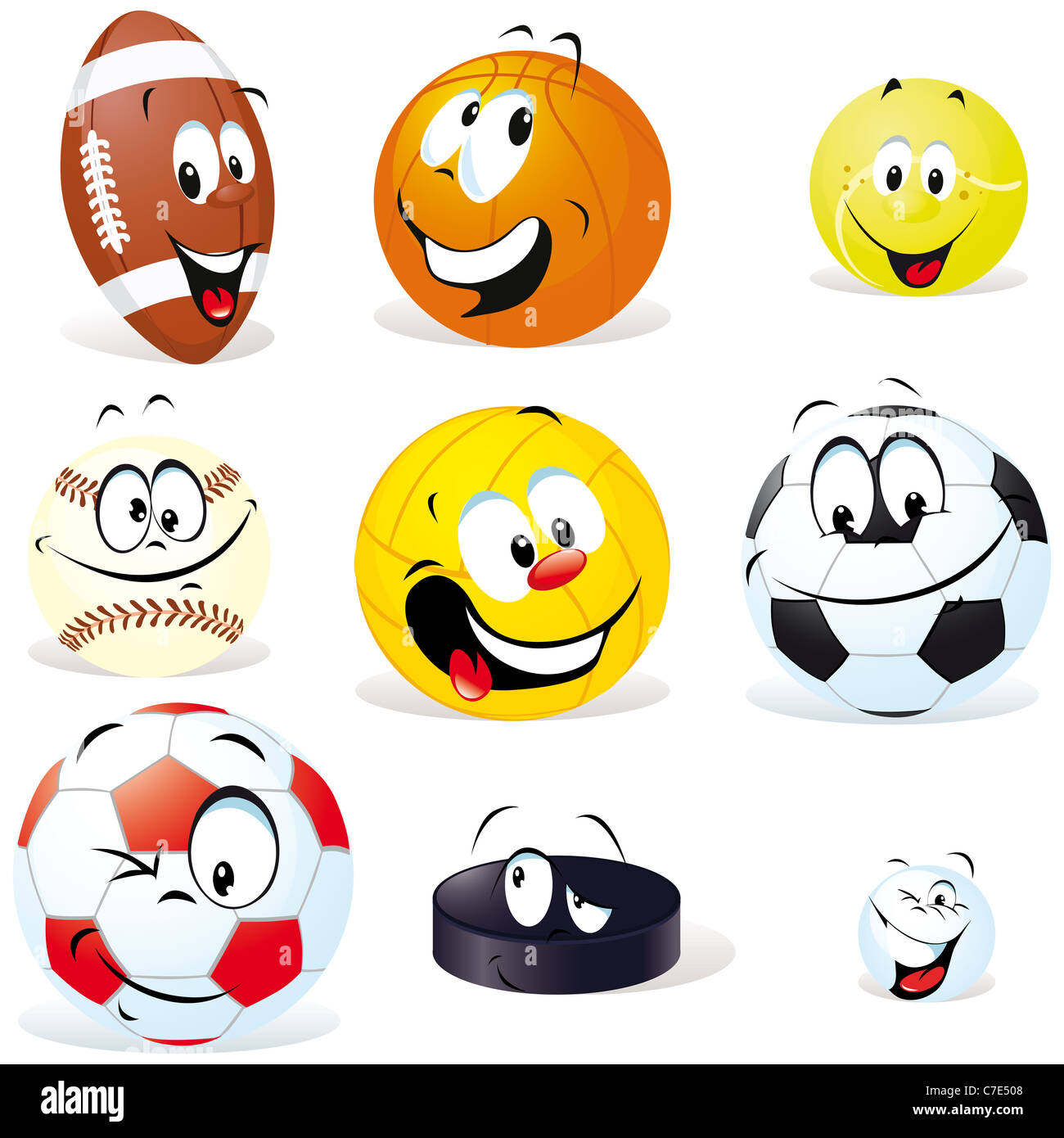 Happy face baseball cartoon hi-res stock photography and images - Alamy