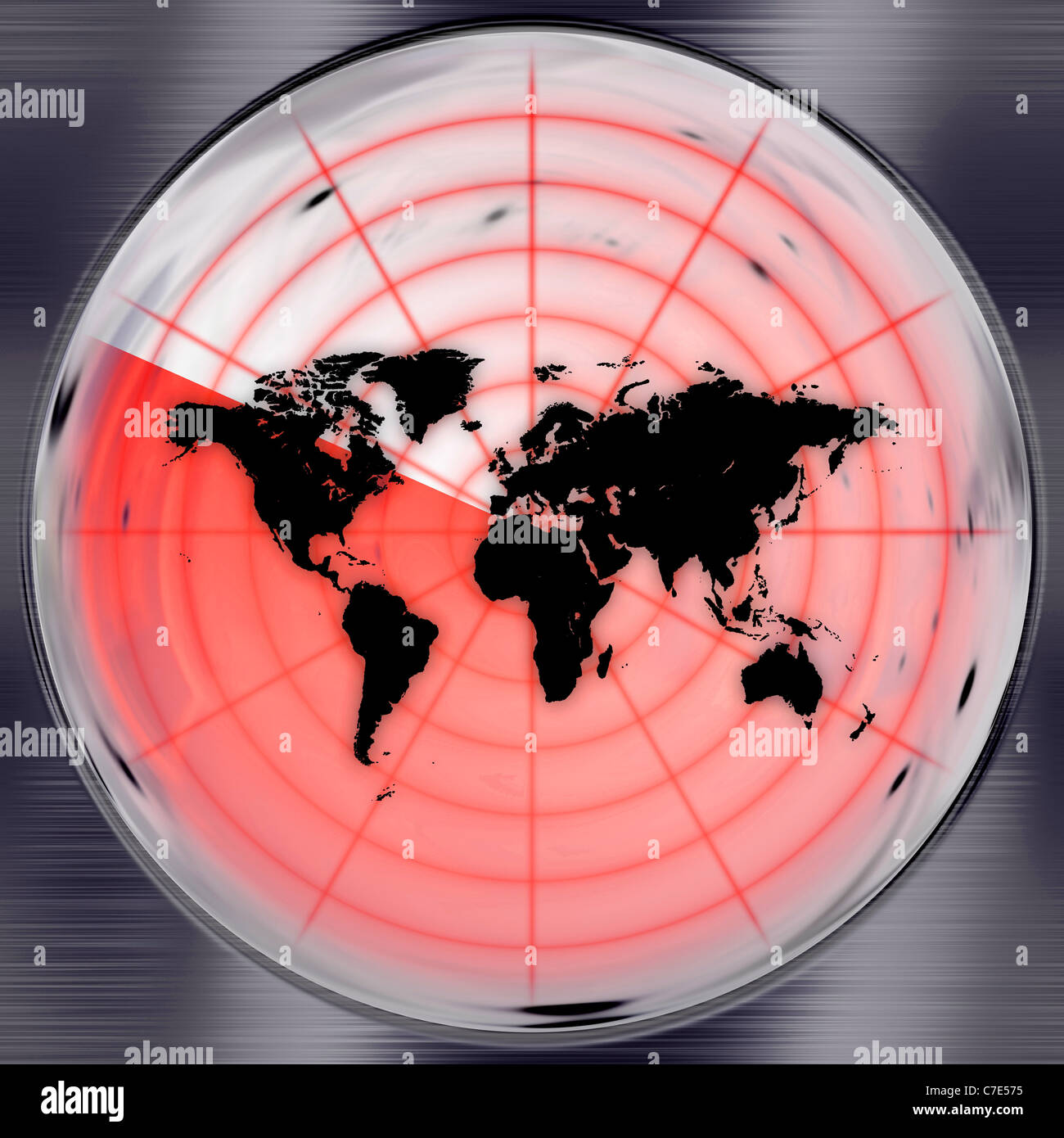 A world radar screen - blips can be added easily anywhere they are ...