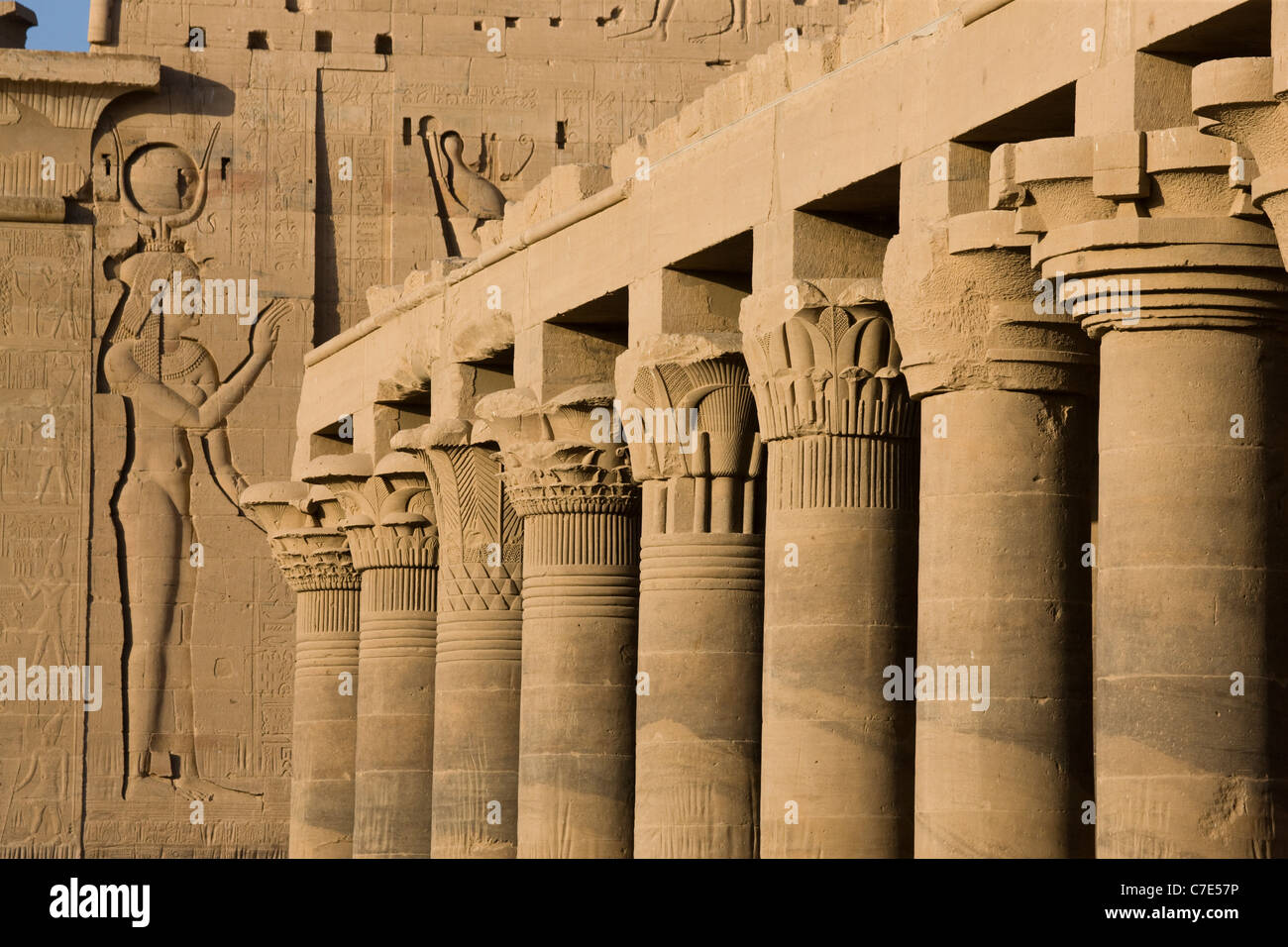 Ancient egyptian columns temple philae hi-res stock photography and ...
