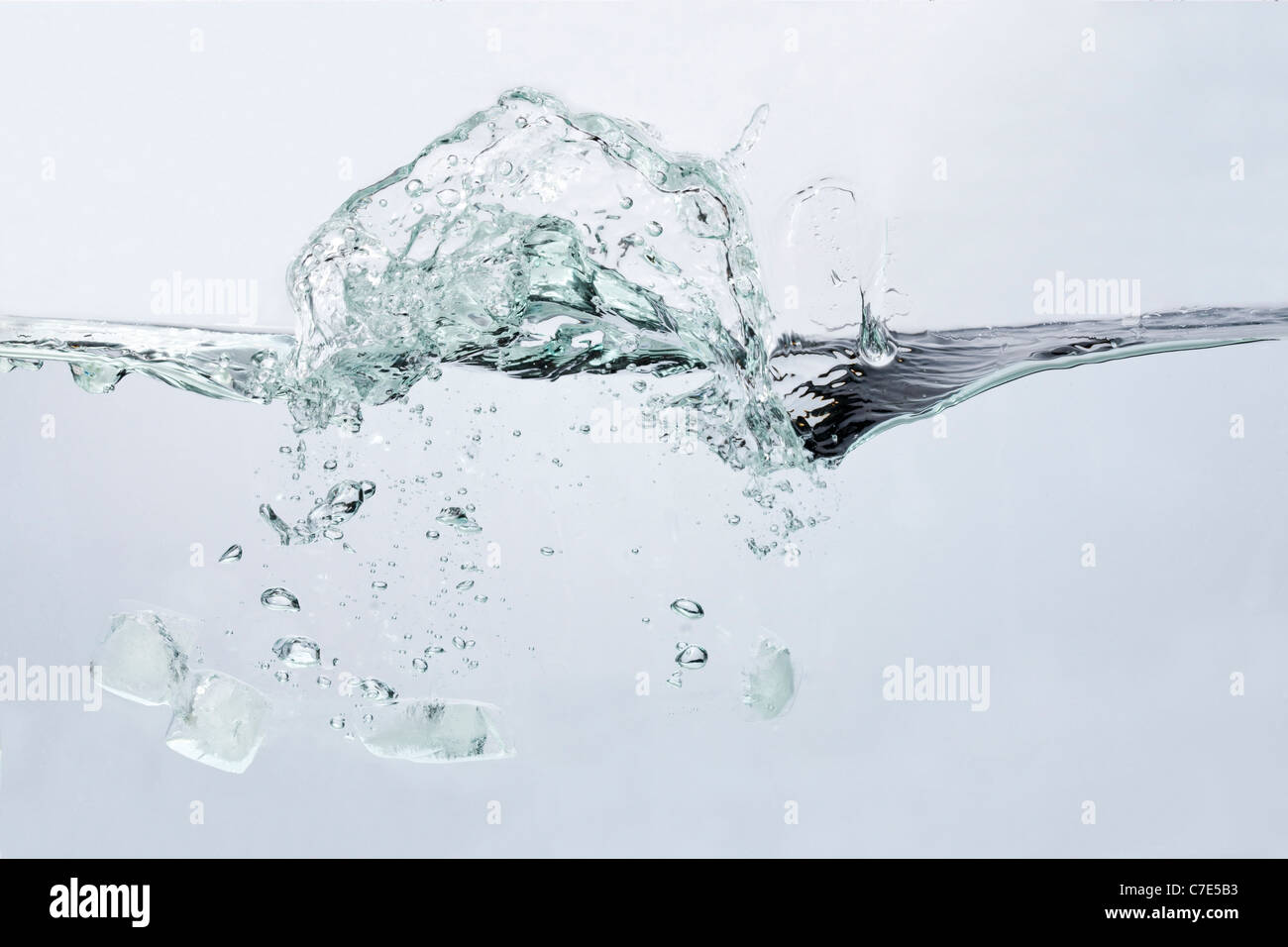 Ice Splashing in Water Stock Photo - Alamy