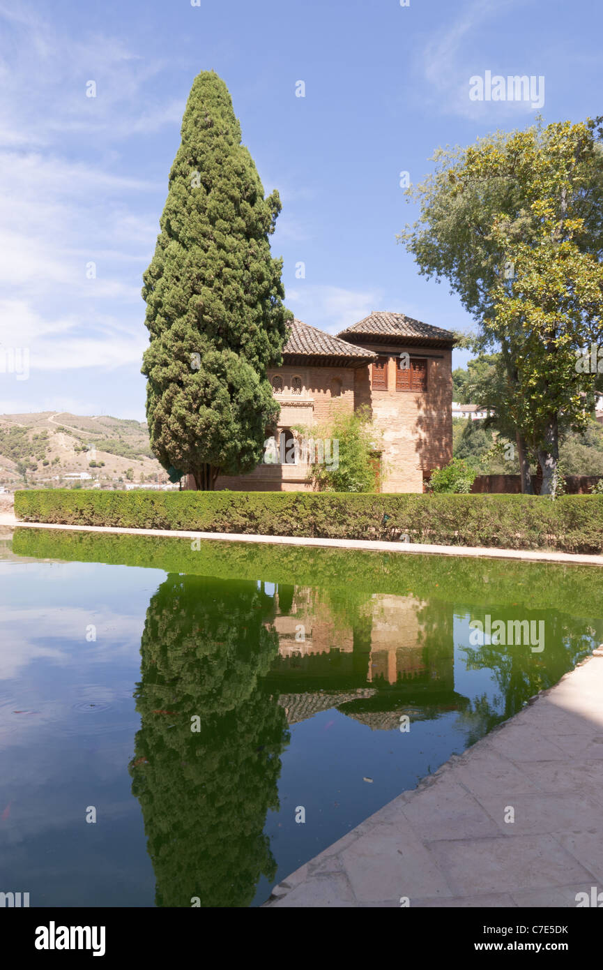 The tower of the Mihrab in the Alhambra, Granada. This tower stands ...