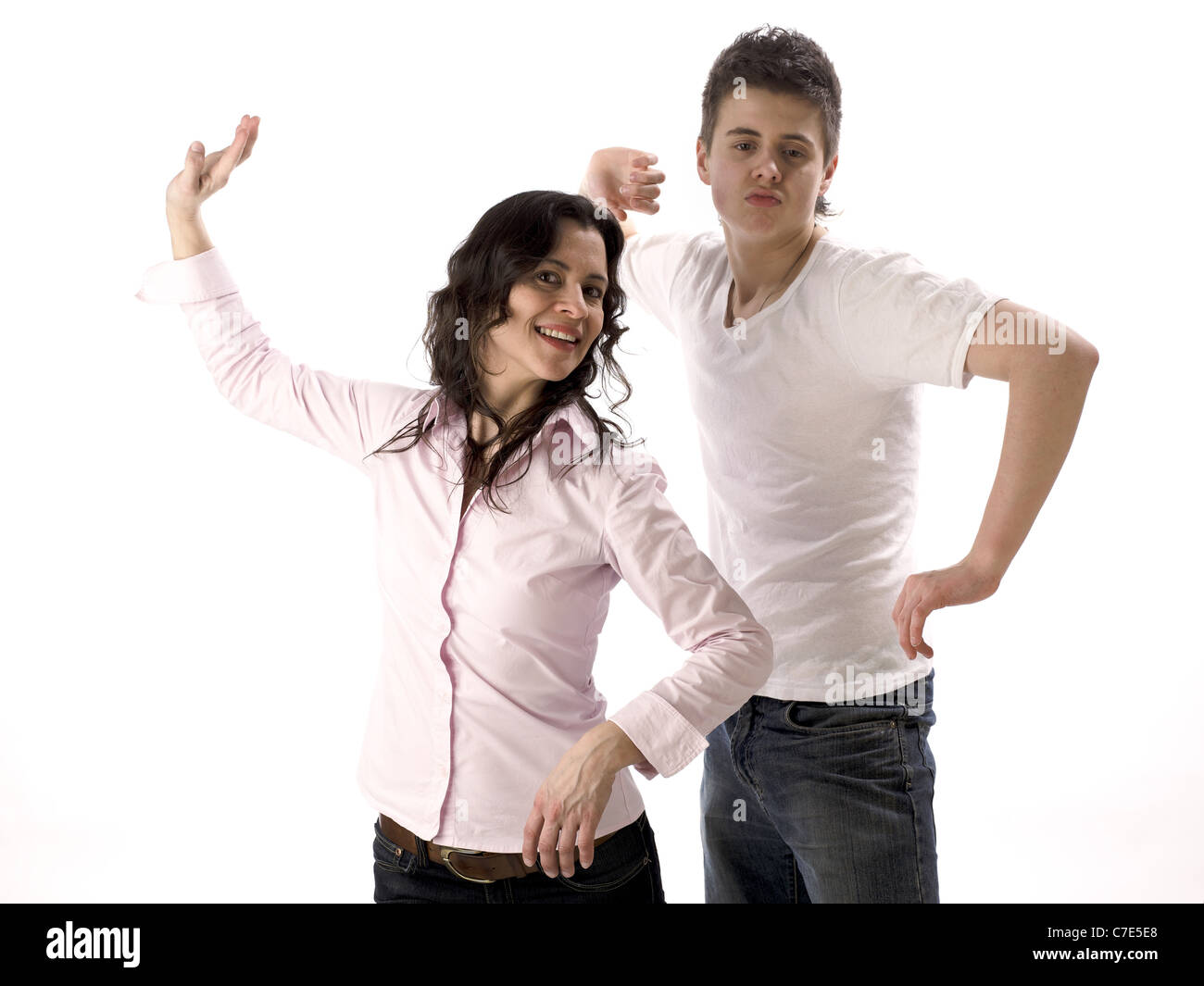 A couple dancing salsa Stock Photo - Alamy
