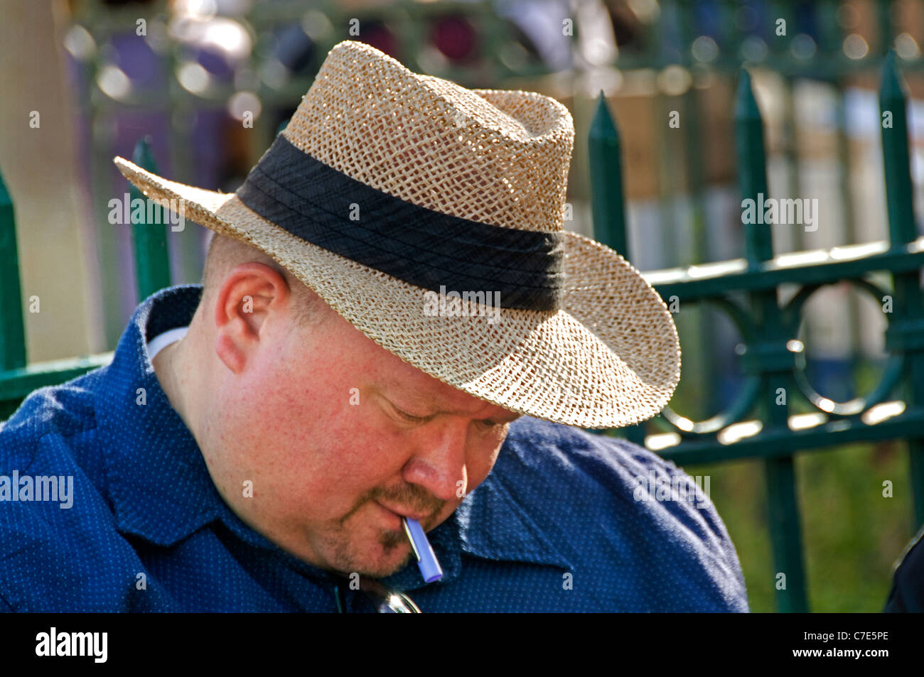 man wearing hat Stock Photo - Alamy