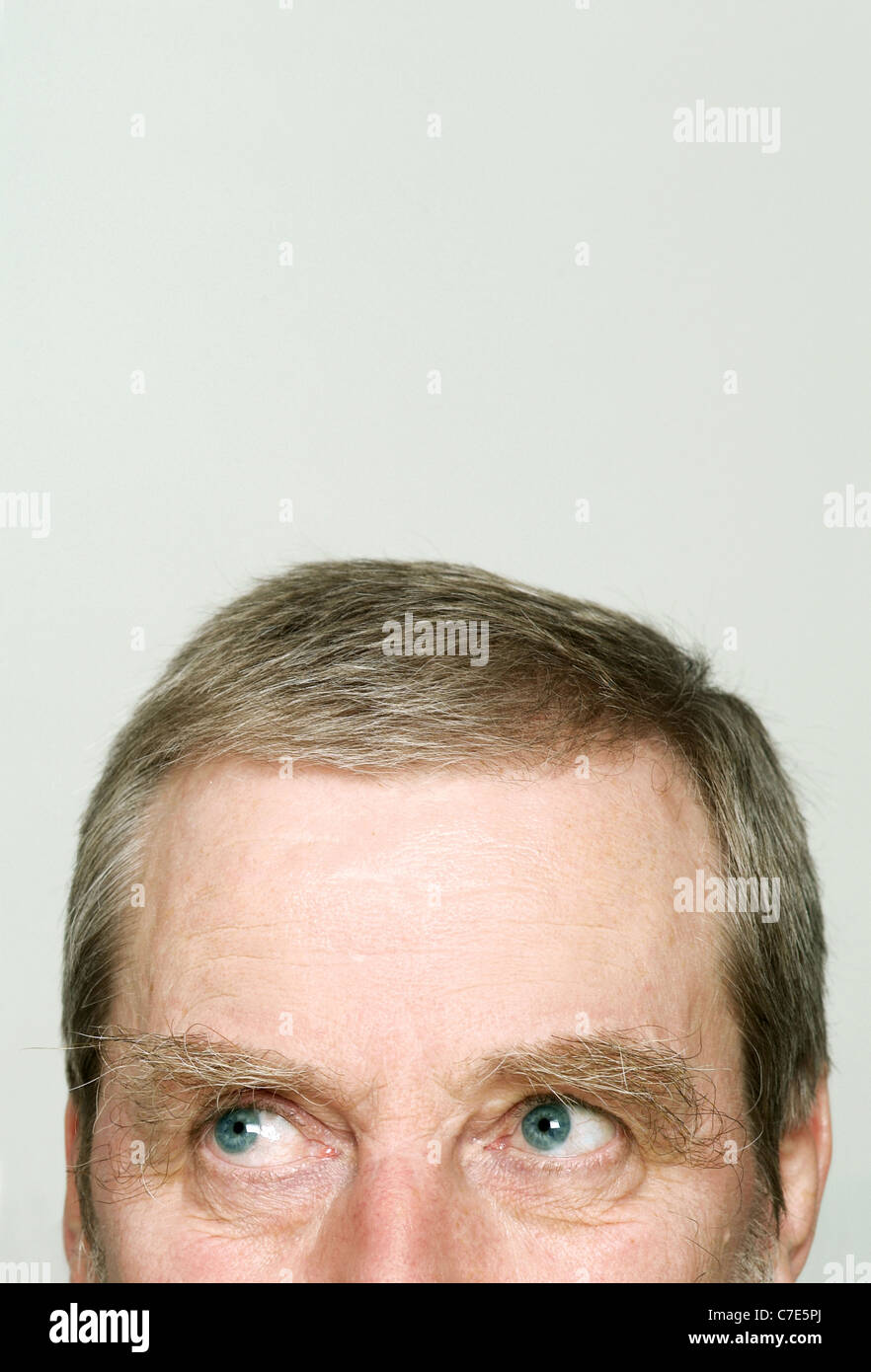 The forehead of a man Stock Photo - Alamy