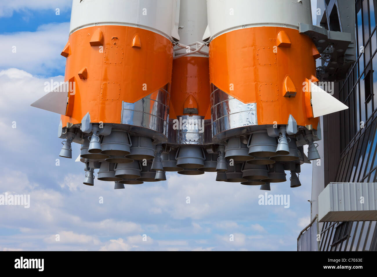 Details of space rocket engine Stock Photo - Alamy