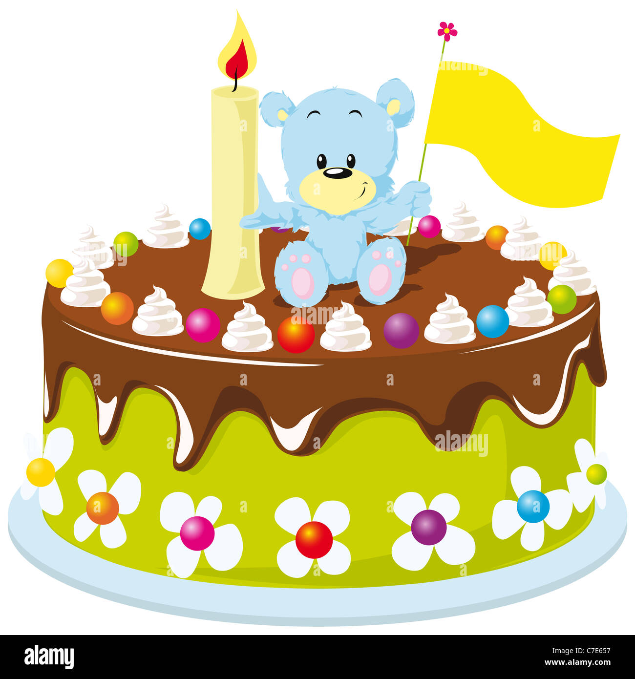 birthday cake for baby Stock Photo - Alamy