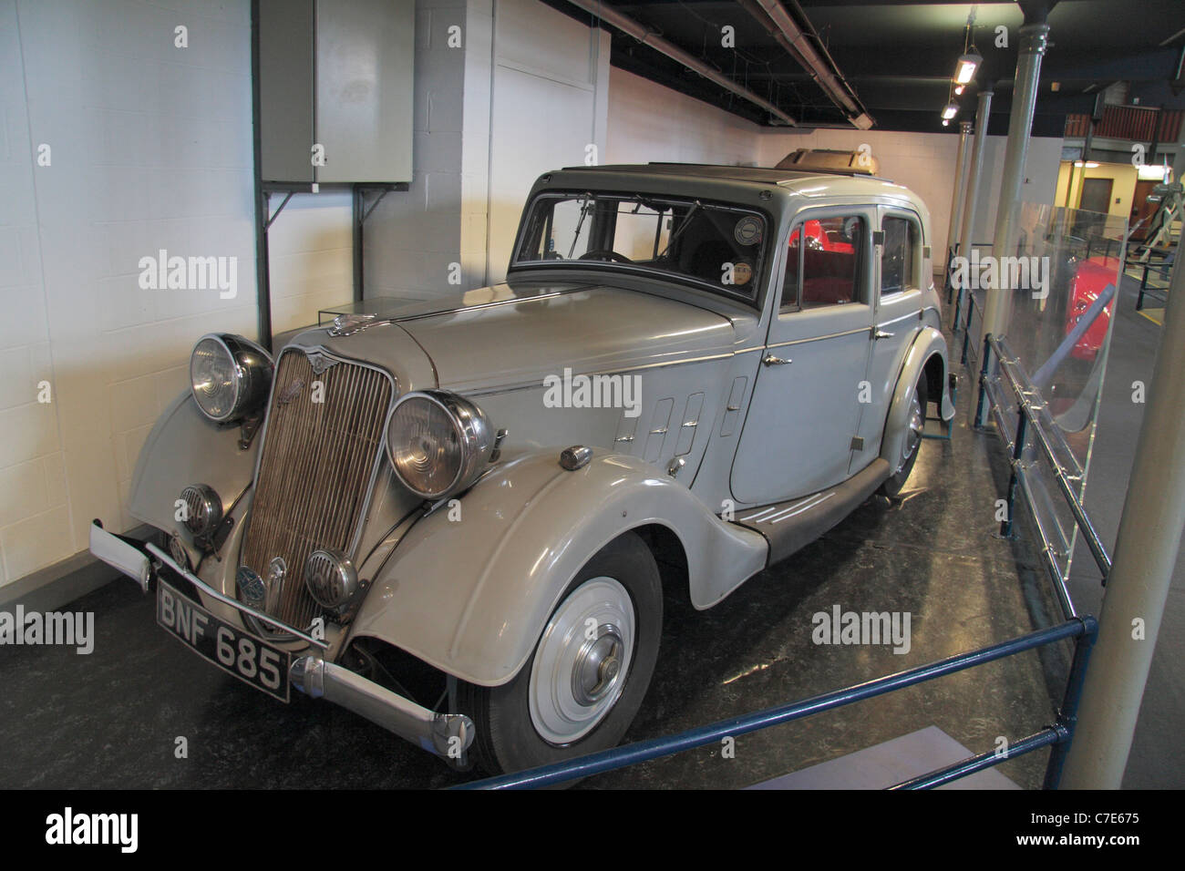 Crossley Regis 6 saloon car on display in the Air & Space Hall of the ...