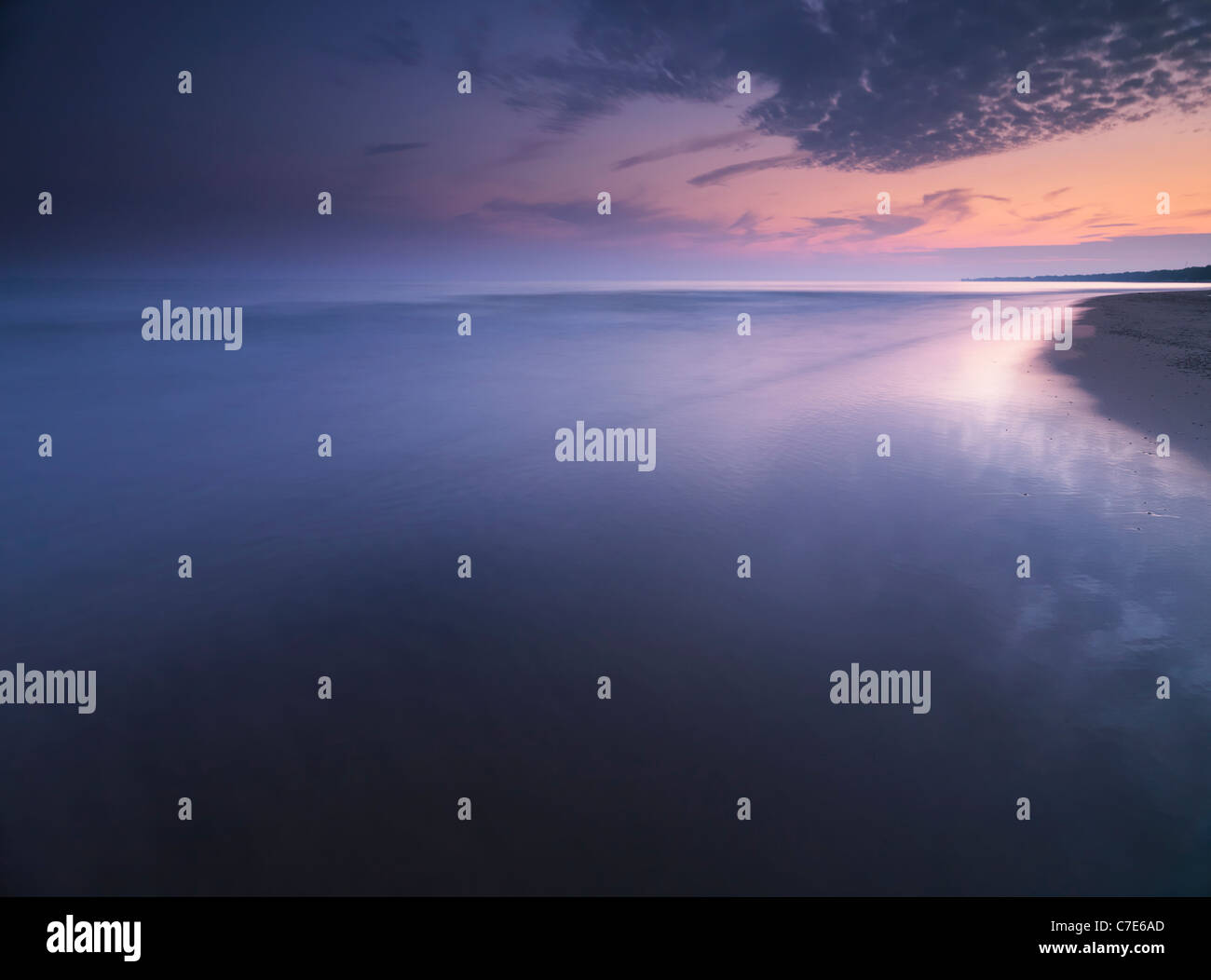 Lake Erie Long Point Beach at sunset, Ontario, Canada Stock Photo - Alamy