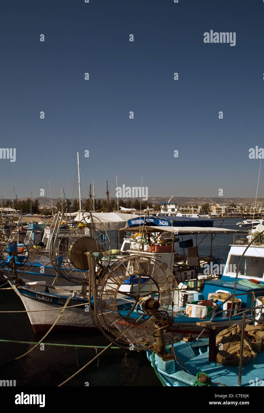 Fishing boats paphos harbour hi-res stock photography and images - Alamy
