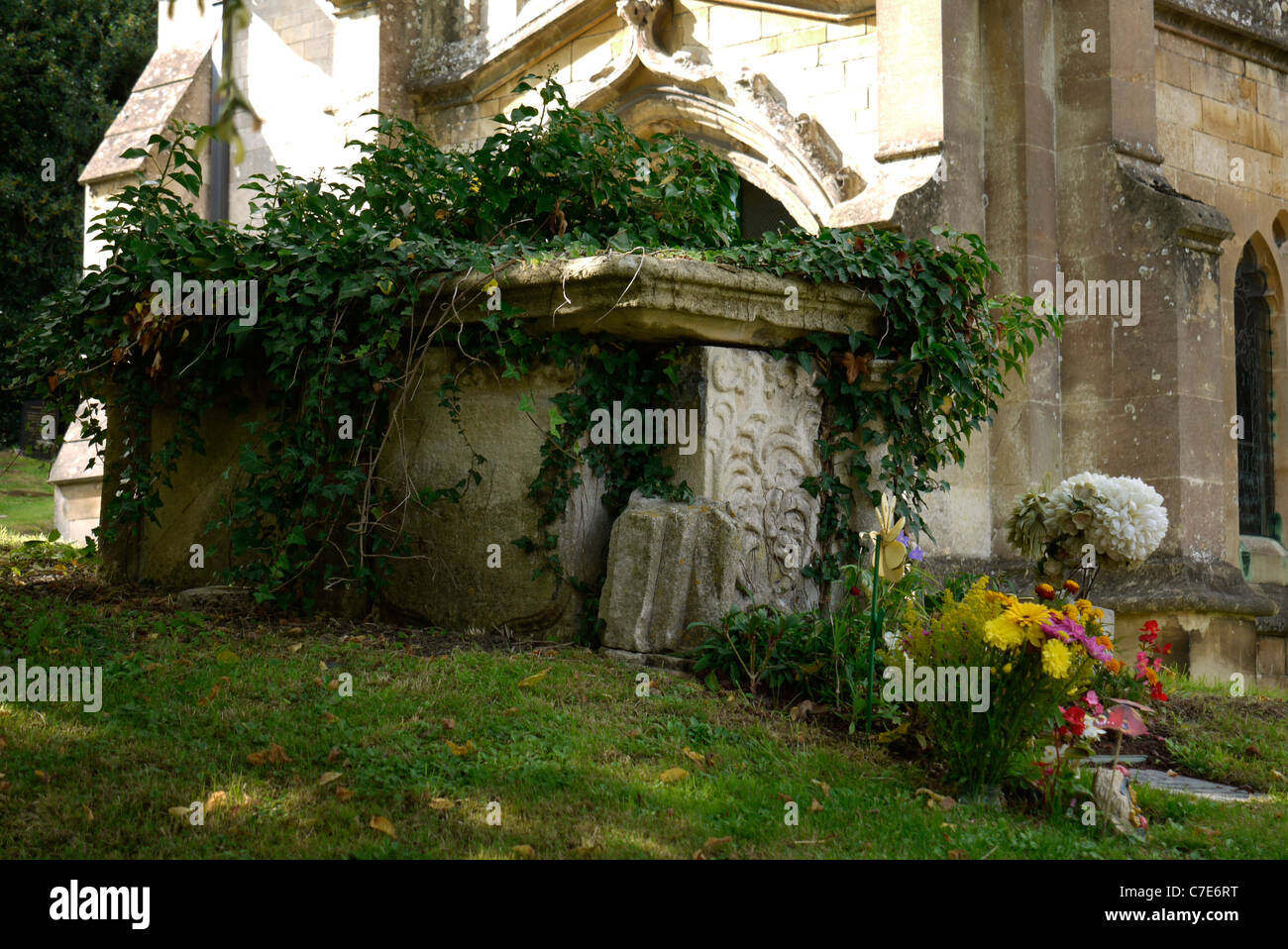 A grave at St John The Baptist church, North End, Batheaston, Bath ...