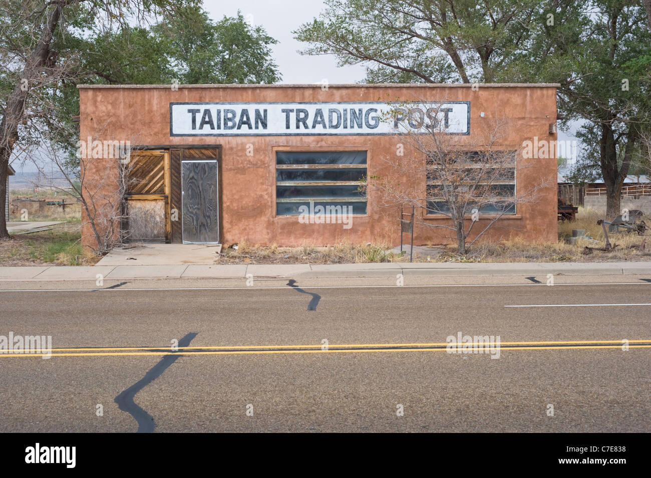 The Taiban Trading Post in the mostly abandoned town of Taiban, New ...