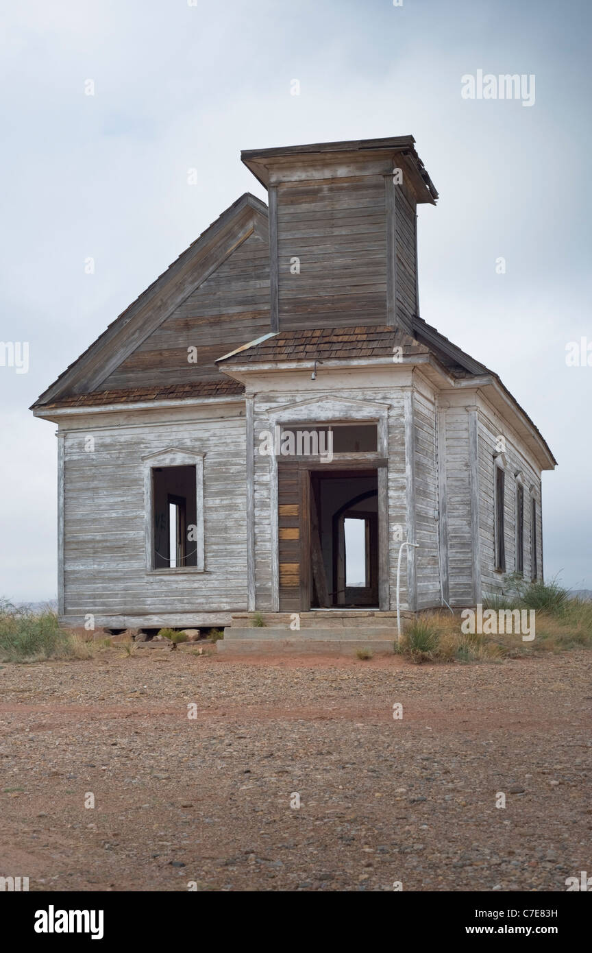 An old abandoned church in the mostly abandoned Taiban, New Mexico ...