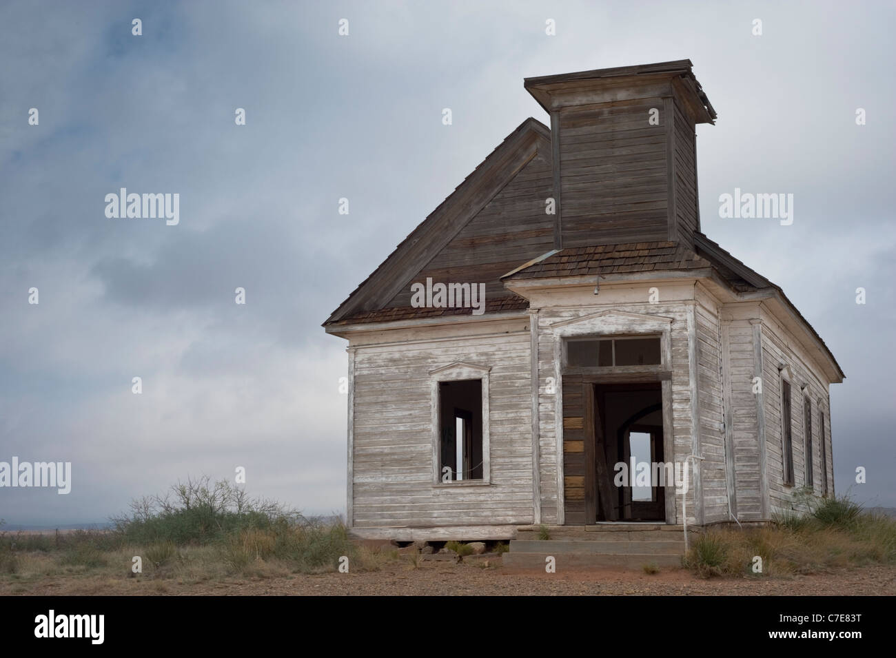 An old abandoned church in the mostly abandoned Taiban, New Mexico ...