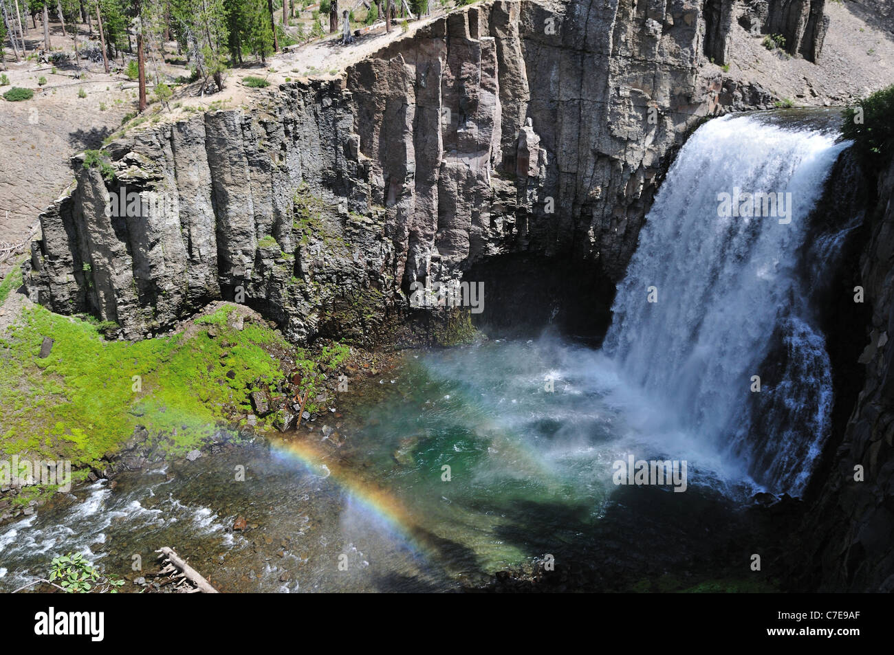 The Rainbow fall in Devils' Postpile National Monument. California, USA ...
