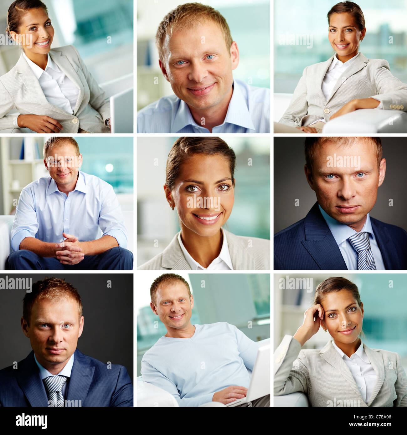 Collage of successful white collar workers Stock Photo - Alamy