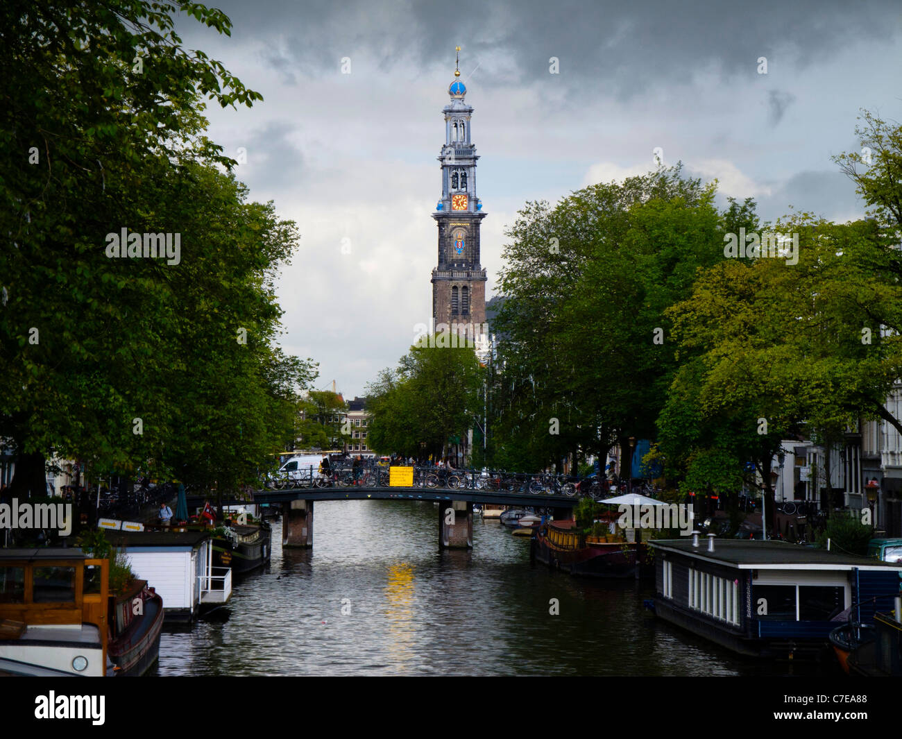 Prinsengracht westerkerk amsterdam holland hi-res stock photography and ...