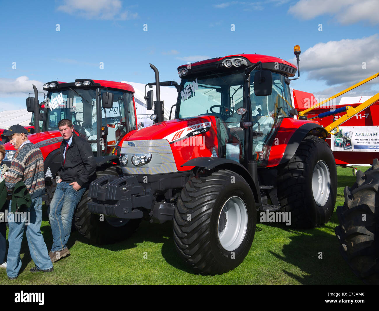 Farmer salesman red tractor mccormick hi-res stock photography and ...