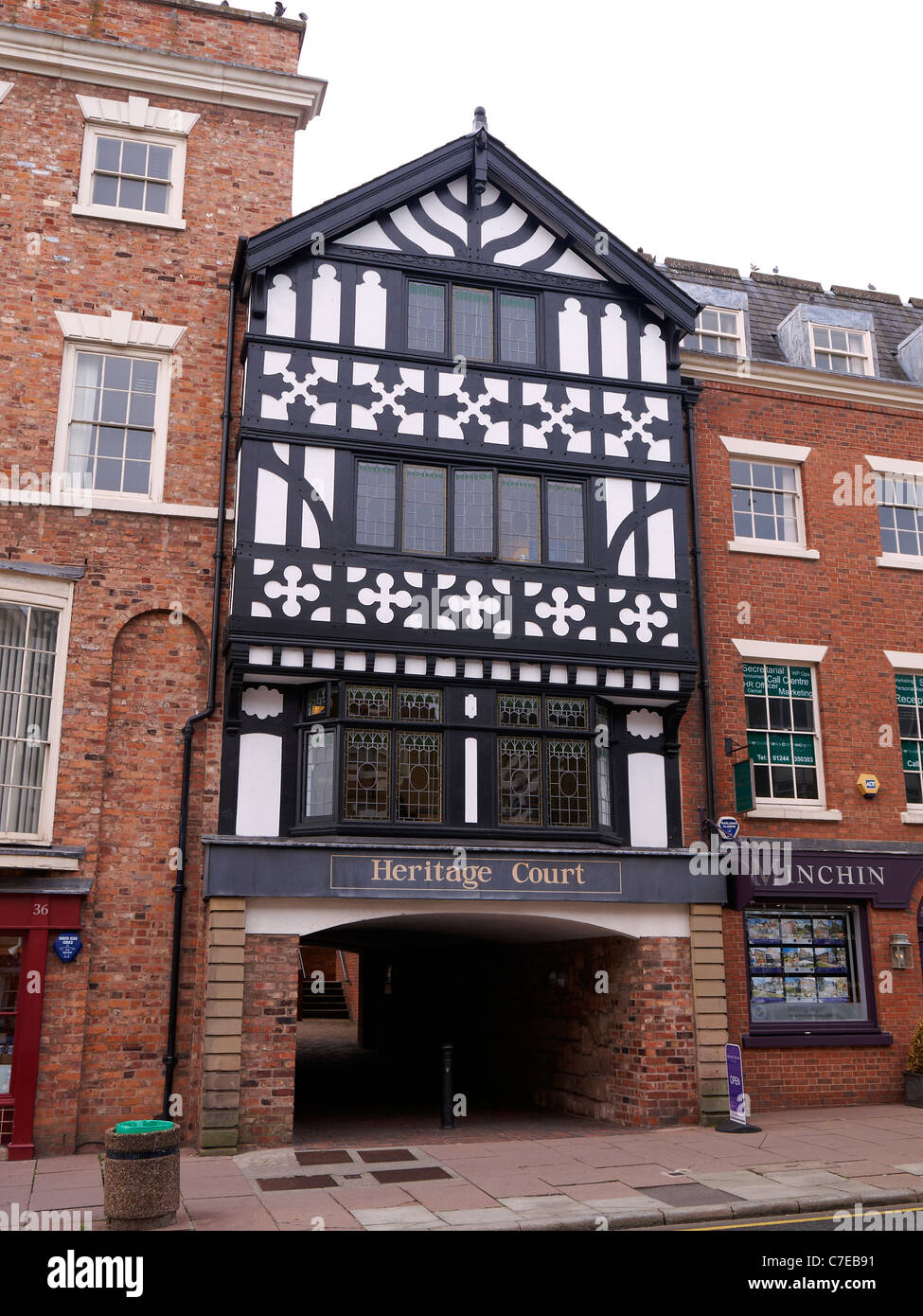 Entrance to Heritage Court in Chester Cheshire UK Stock Photo - Alamy