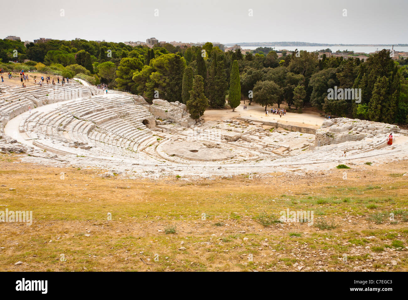Greek Amphitheatre, Neapolis Archaeological Park, Syracuse, Sicily ...